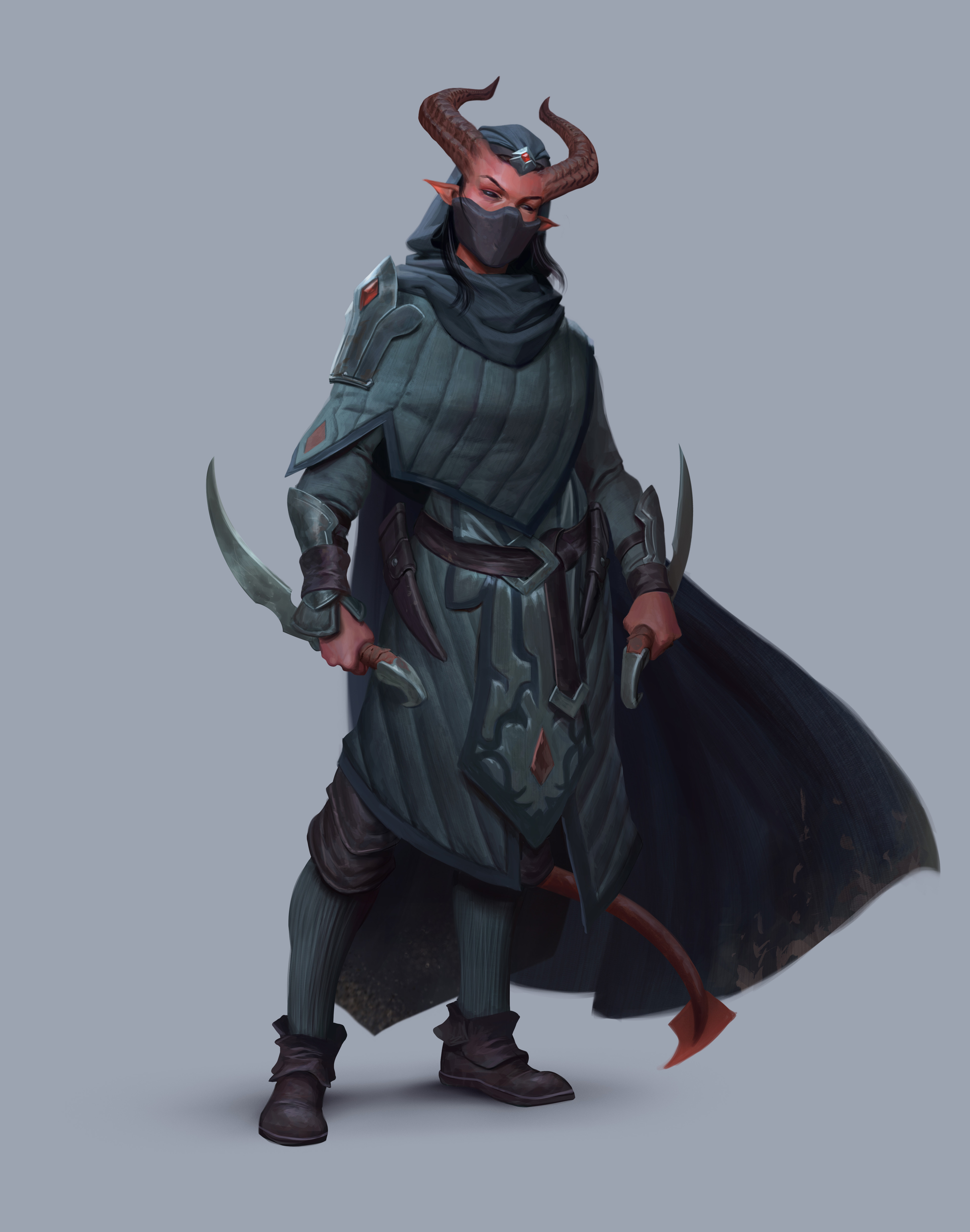 Tiefling Assassin by Forrest Imel : r/ImaginaryMonsterGirls