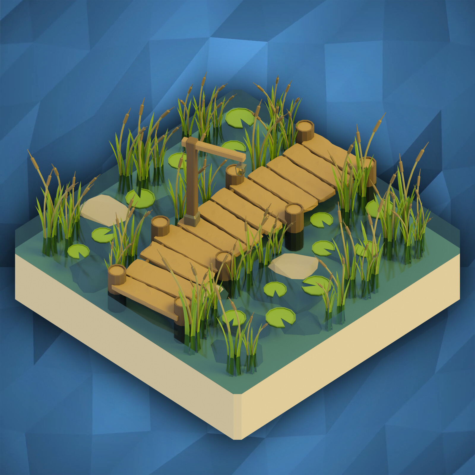 ArtStation - Low Poly Pond