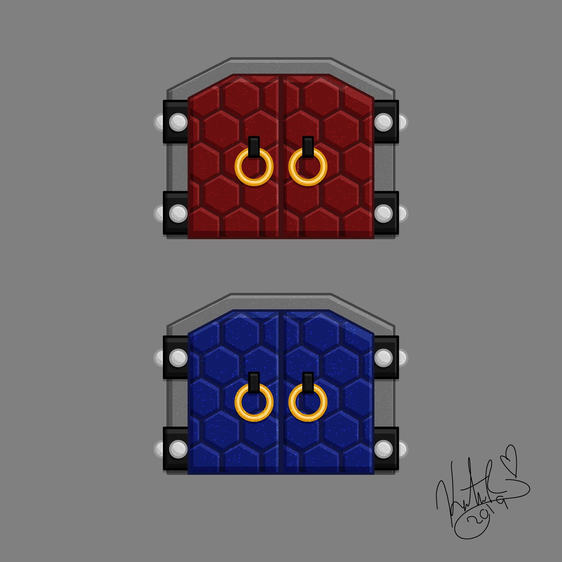 ArtStation - Danielle Corona Platformer Game: Boss Doors Assets