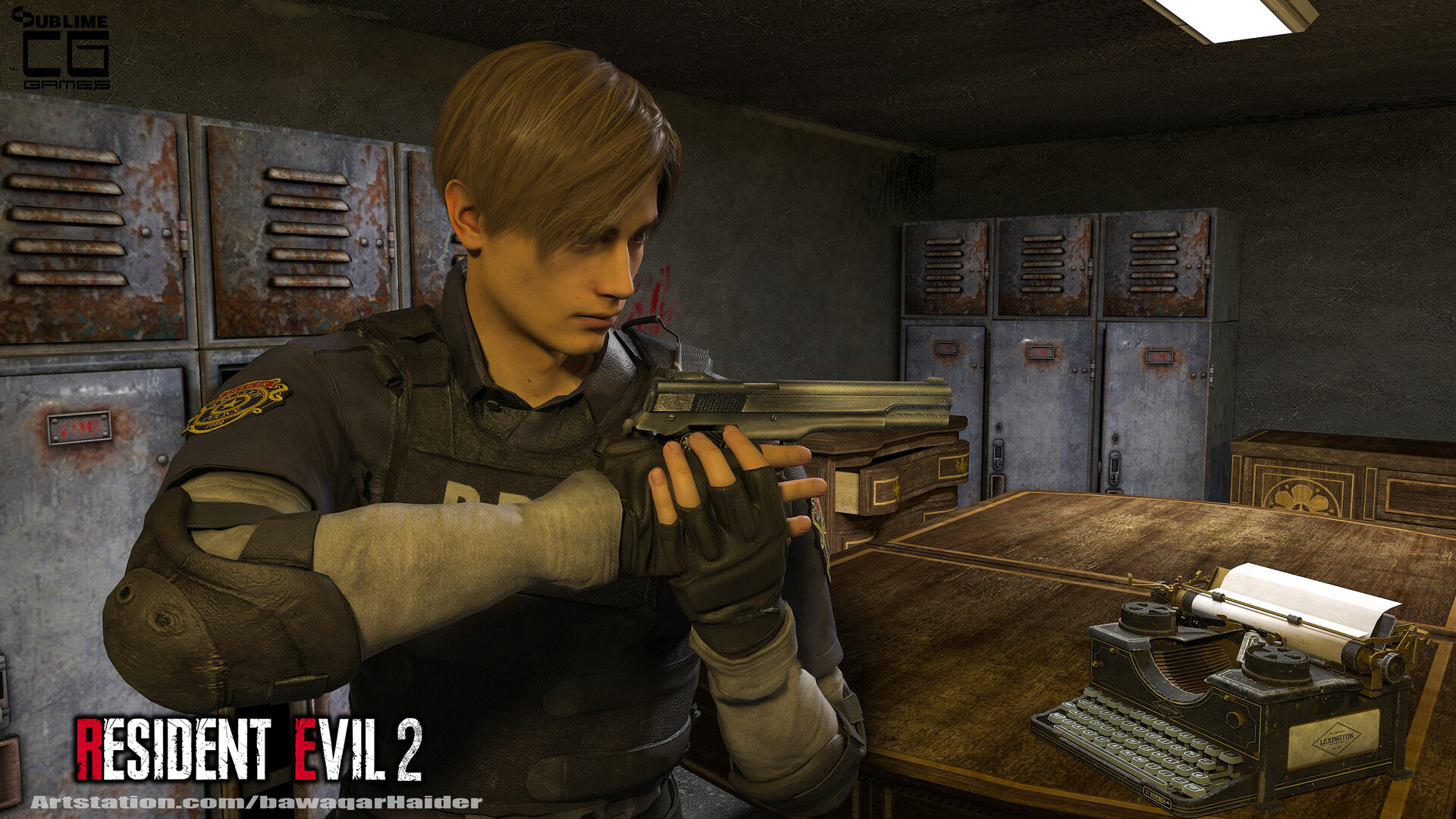 ArtStation - Resident Evil 2 Remake - Vray 3.6 - Fan artwork