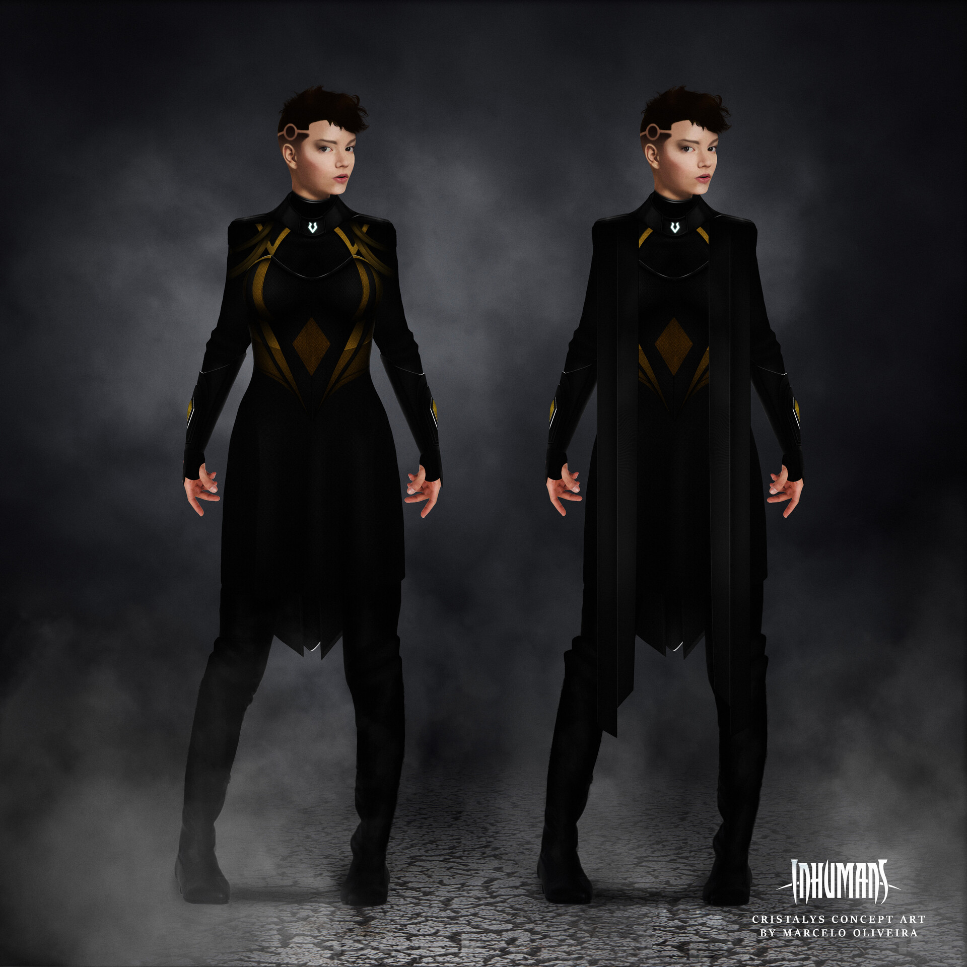 ArtStation - Cristalys (Inhumans) Casual Royal Dress Concept Design