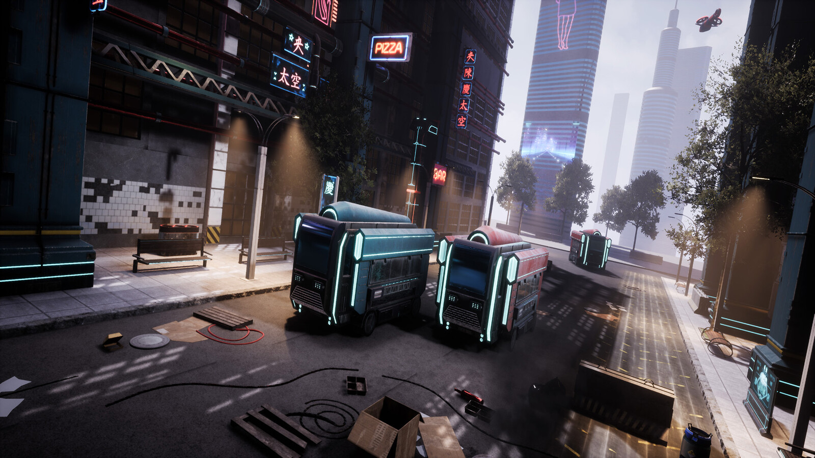 Leartes Studios - CyberPunk Outdoor Environment Asset Set