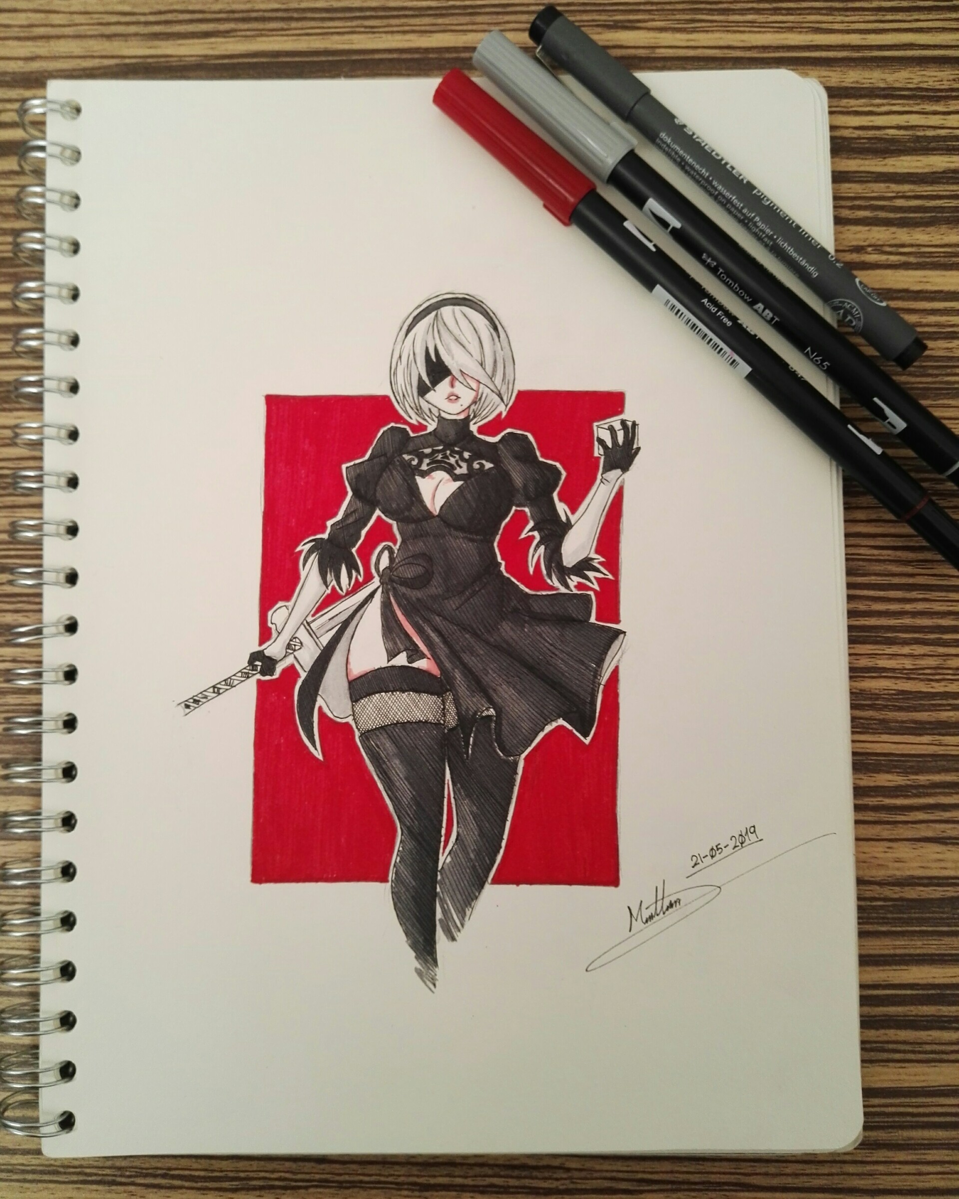 ArtStation - 2B sketch art