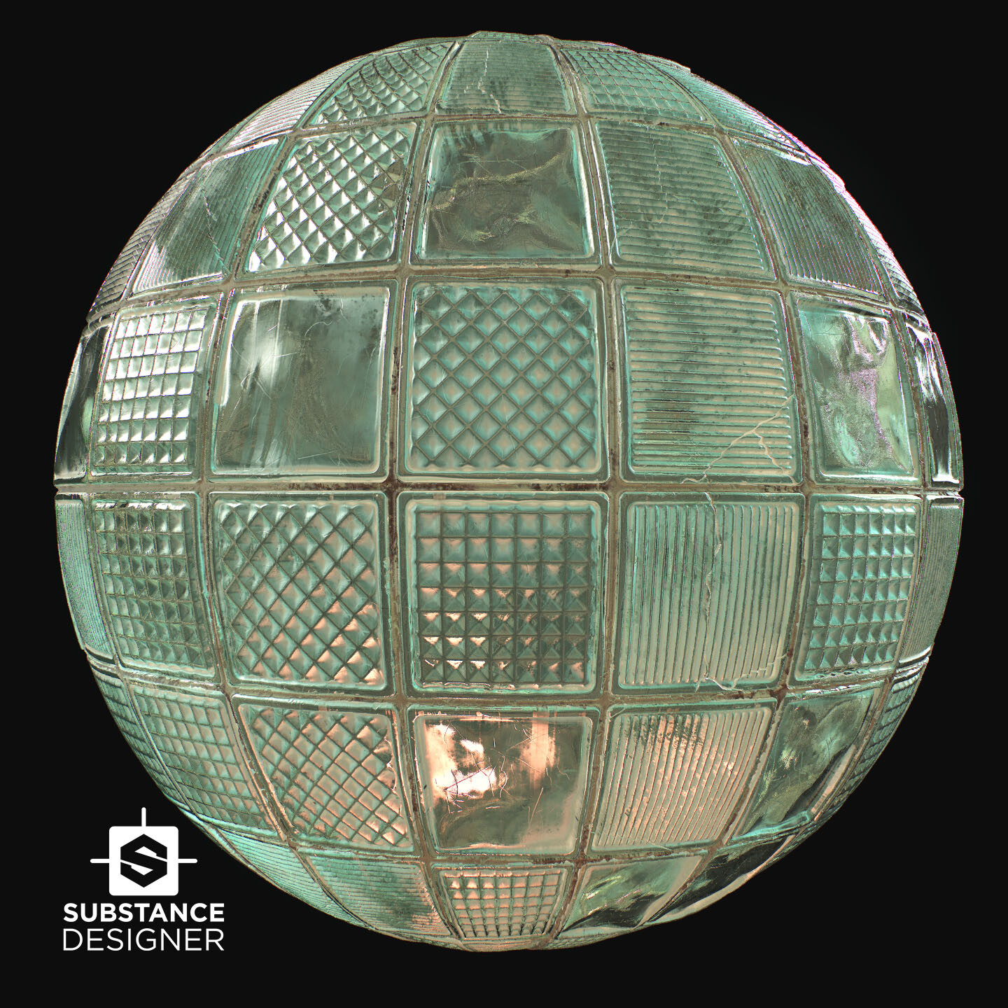 ArtStation - Glass Block Wall - 100% Substance Designer