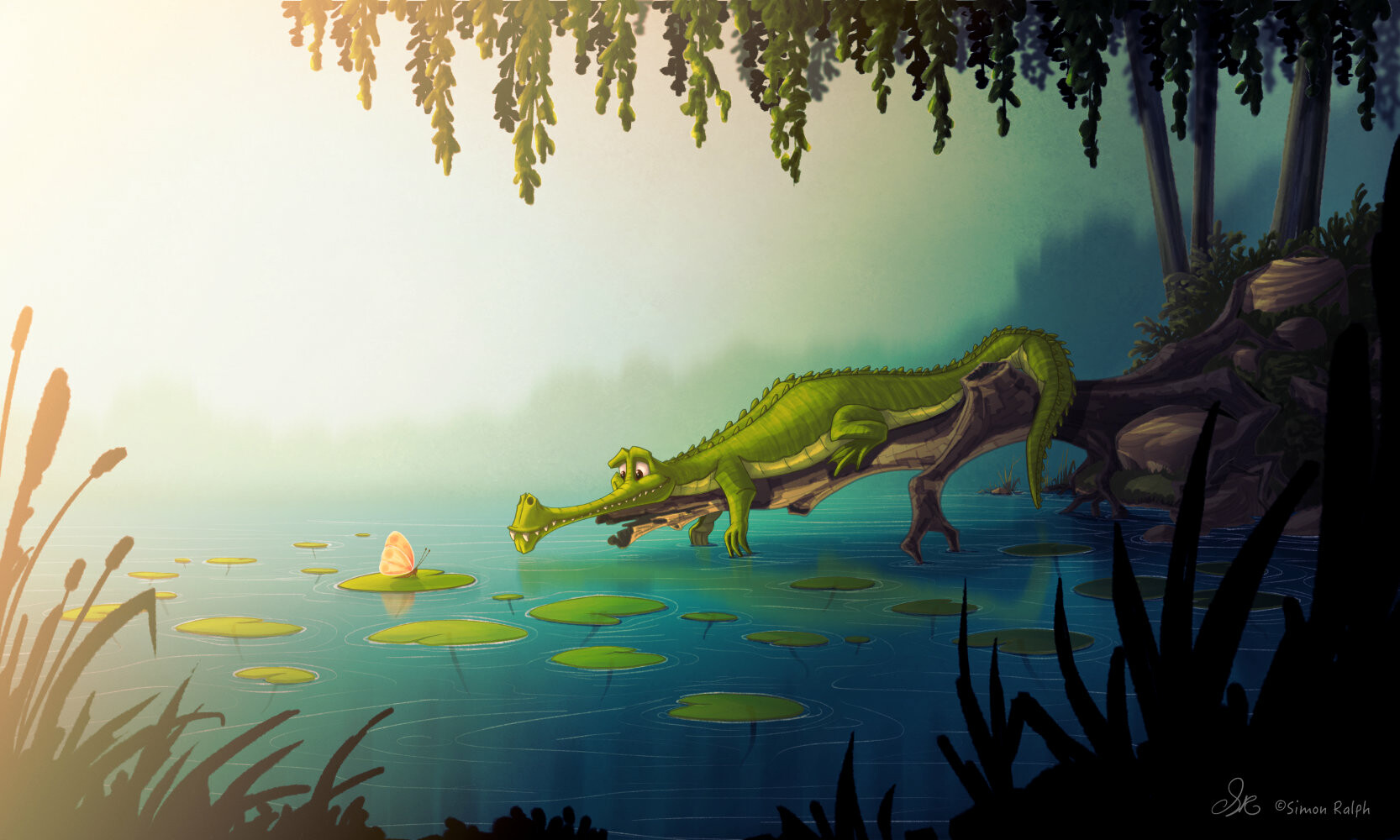 ArtStation - The Crocodile and the Butterfly