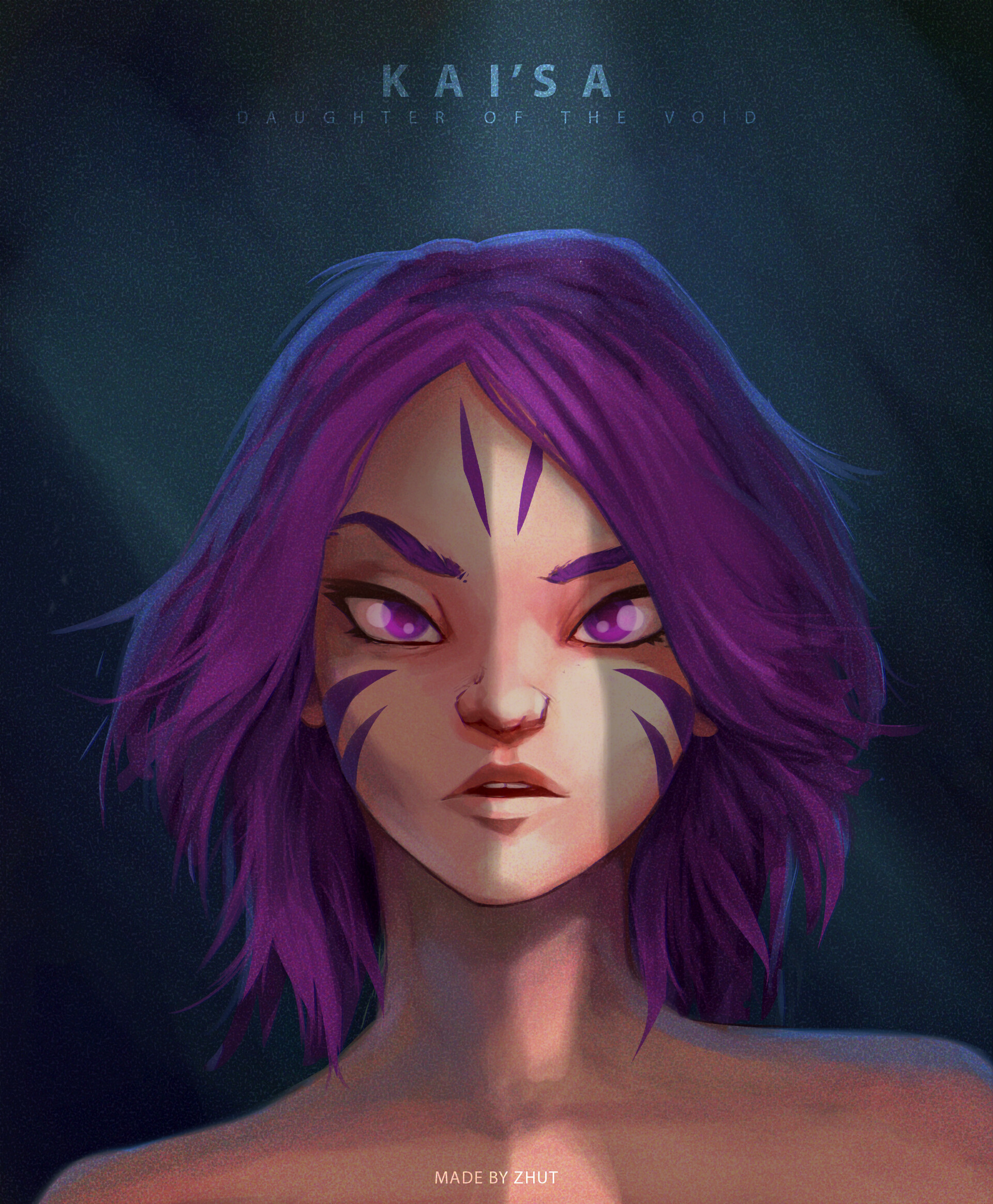 ArtStation - Kai'sa portrait - League of Legends fanart