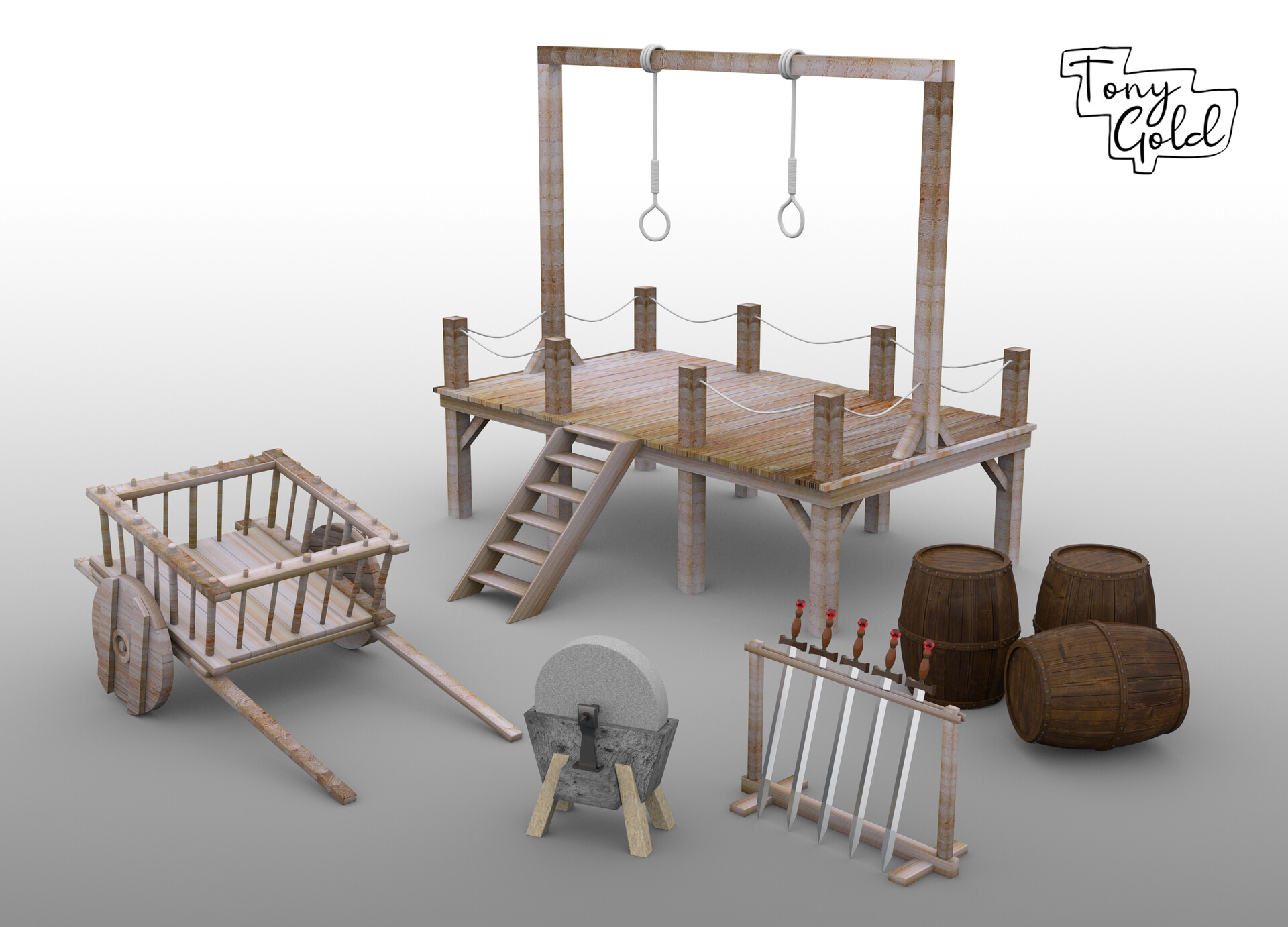 ArtStation - 3d Modelling Medieval Props