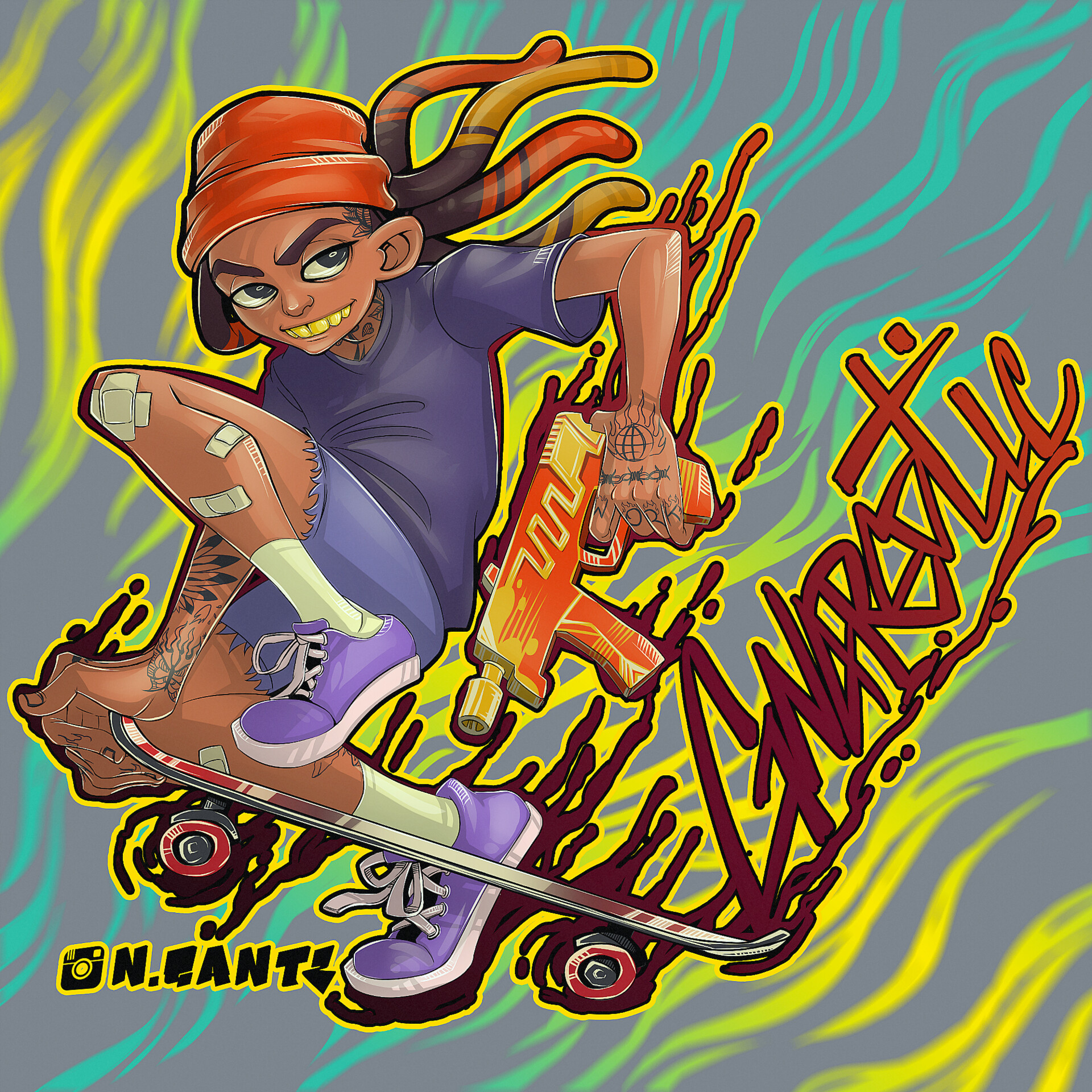 ArtStation - Lil Gnar cartoonish cover