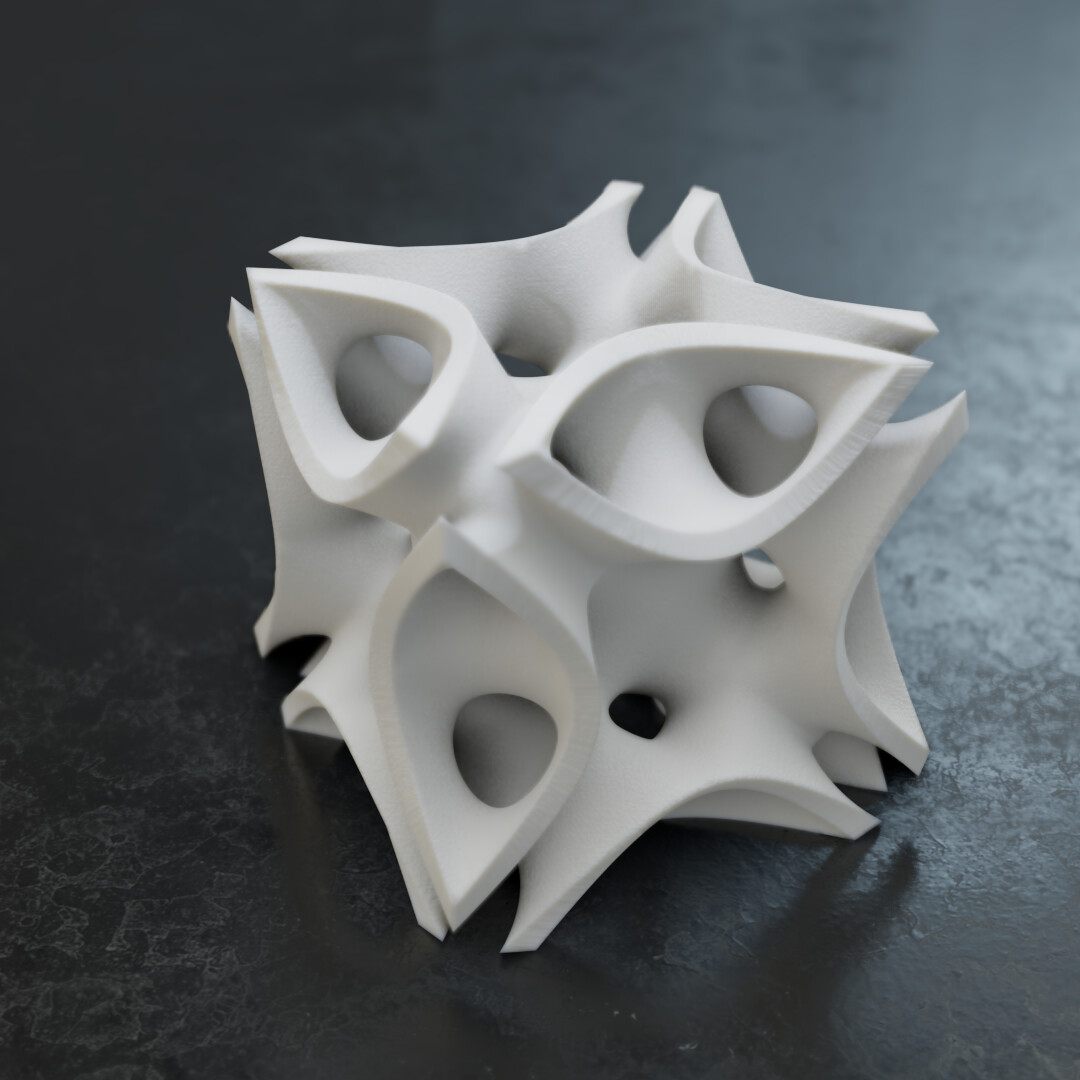 ArtStation - 3d Tutorial | Schwarz Diamond Surface | 3d printing