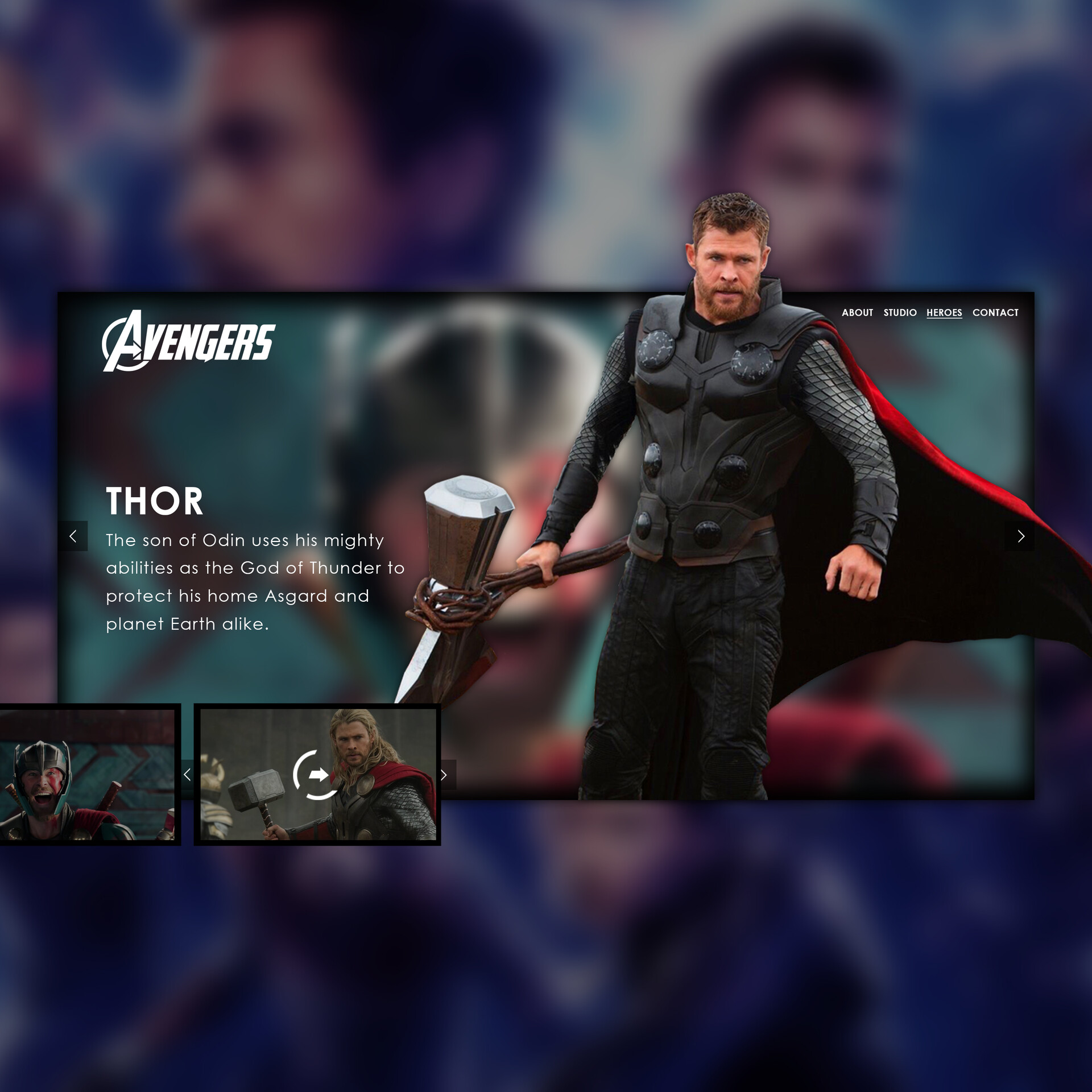 ArtStation - Avengers ' Thor ' Concept UI Design