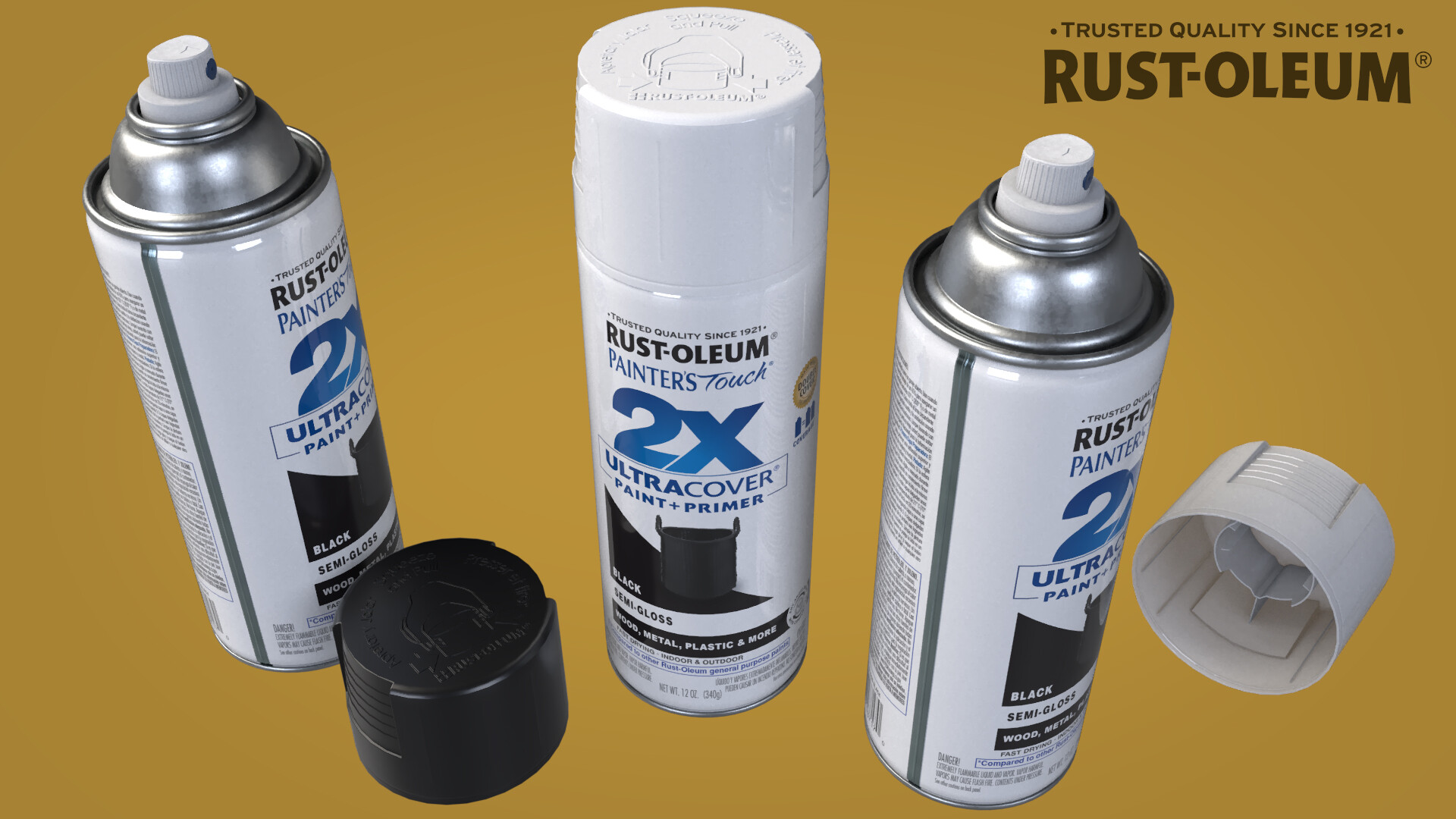 Eric Hamrin - 3D MODELING :-: Rust-oleum Spray Paint Cans