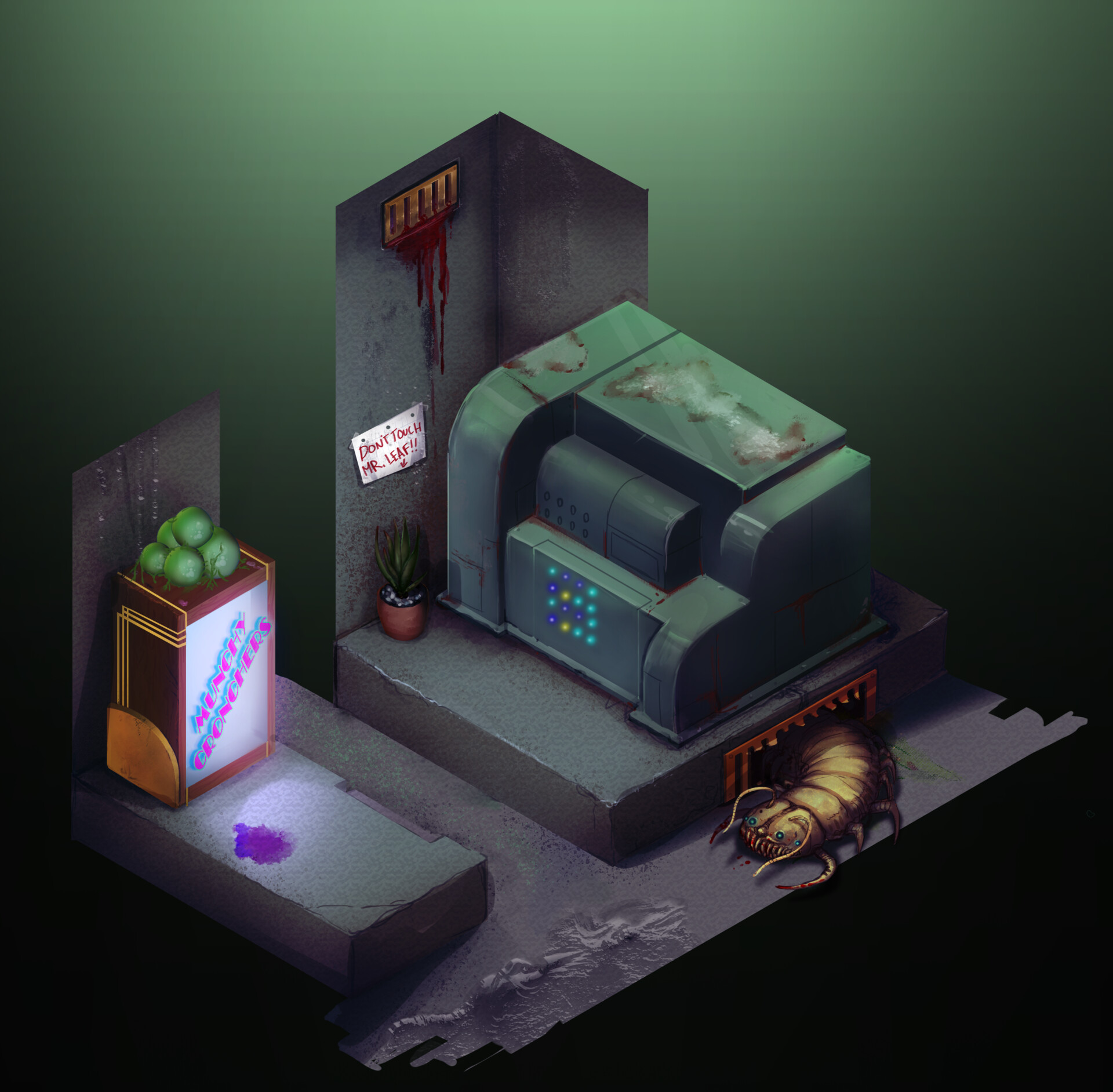 ArtStation - Isometric Sewer, complete with free mutant centipede