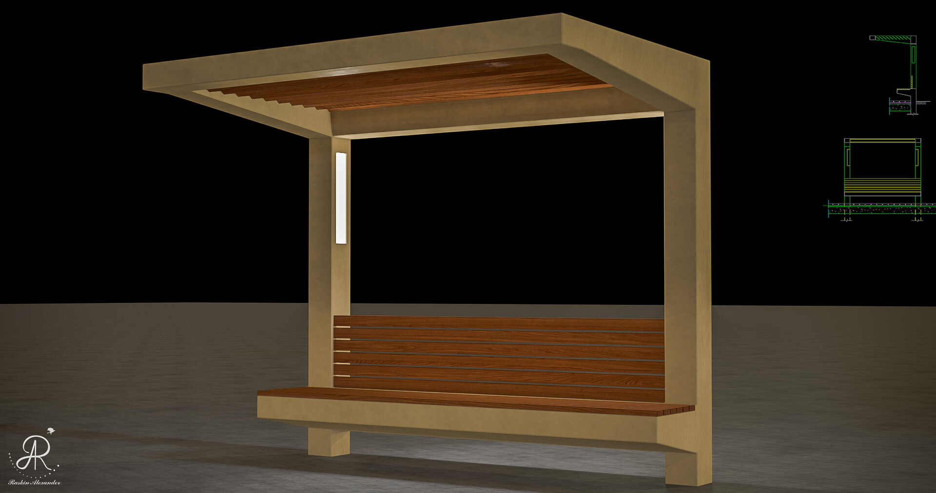 Alexander Raskin - Bench with a shadow