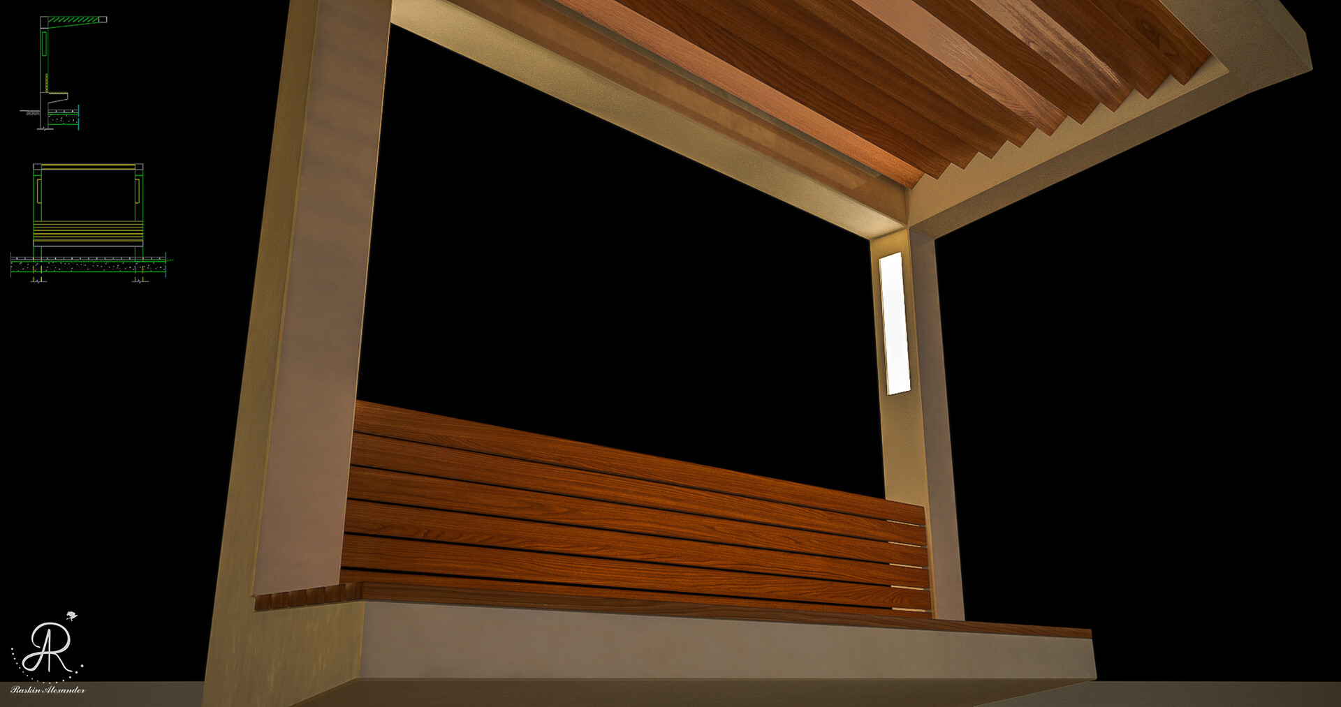 Alexander Raskin - Bench with a shadow