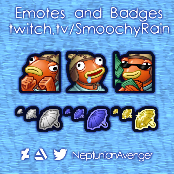 ArtStation - Emotes and badges for SmoochyRain