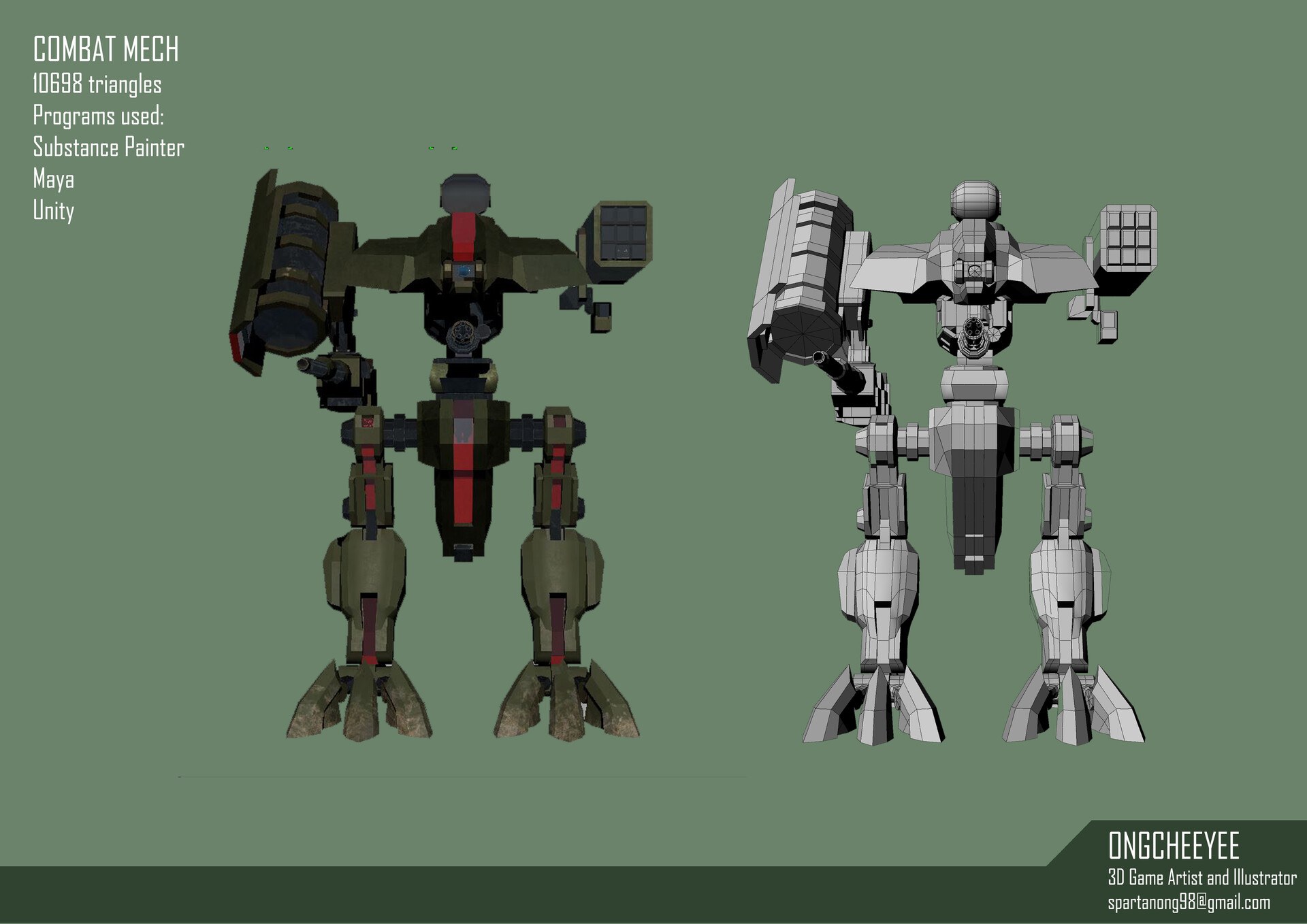 ArtStation - Combat Mech 3D model
