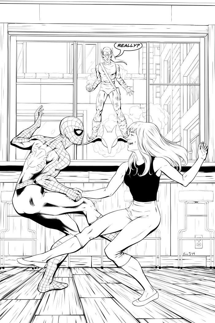 spiderman and mj coloring pages