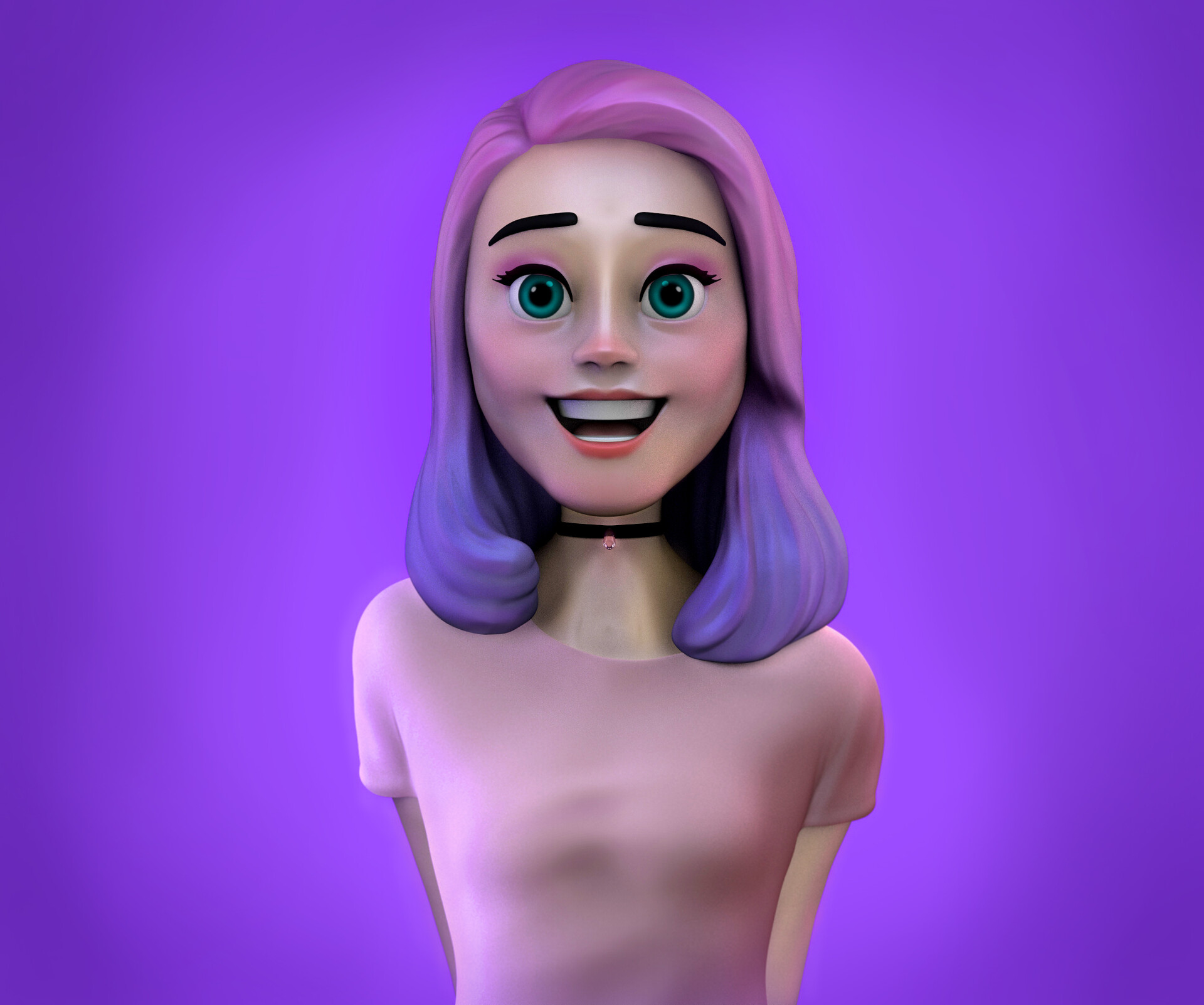 ArtStation - 🌸 The smiling girl 🌸