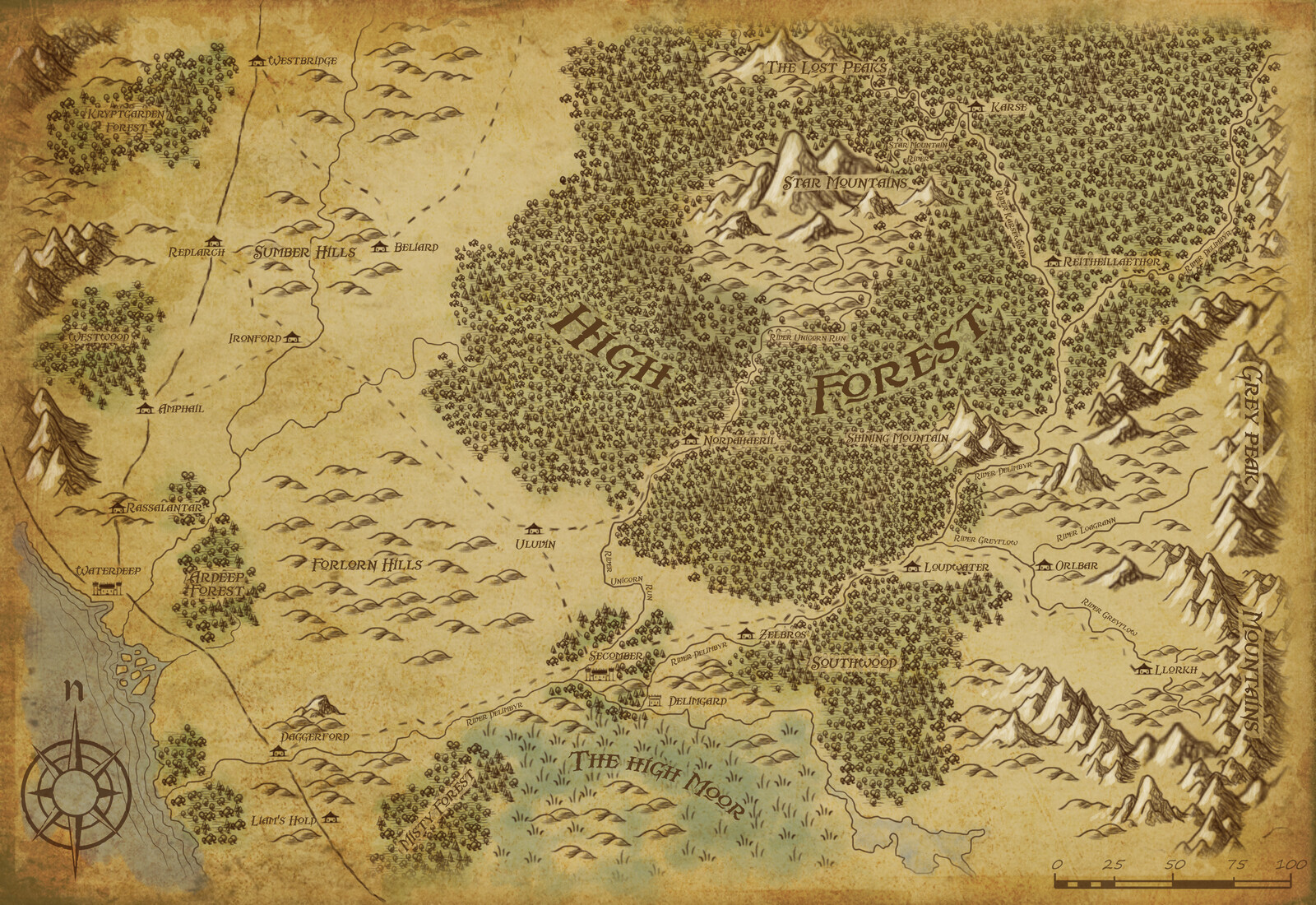 Wayne Peters - The High Forest region of the Forgotten Realms