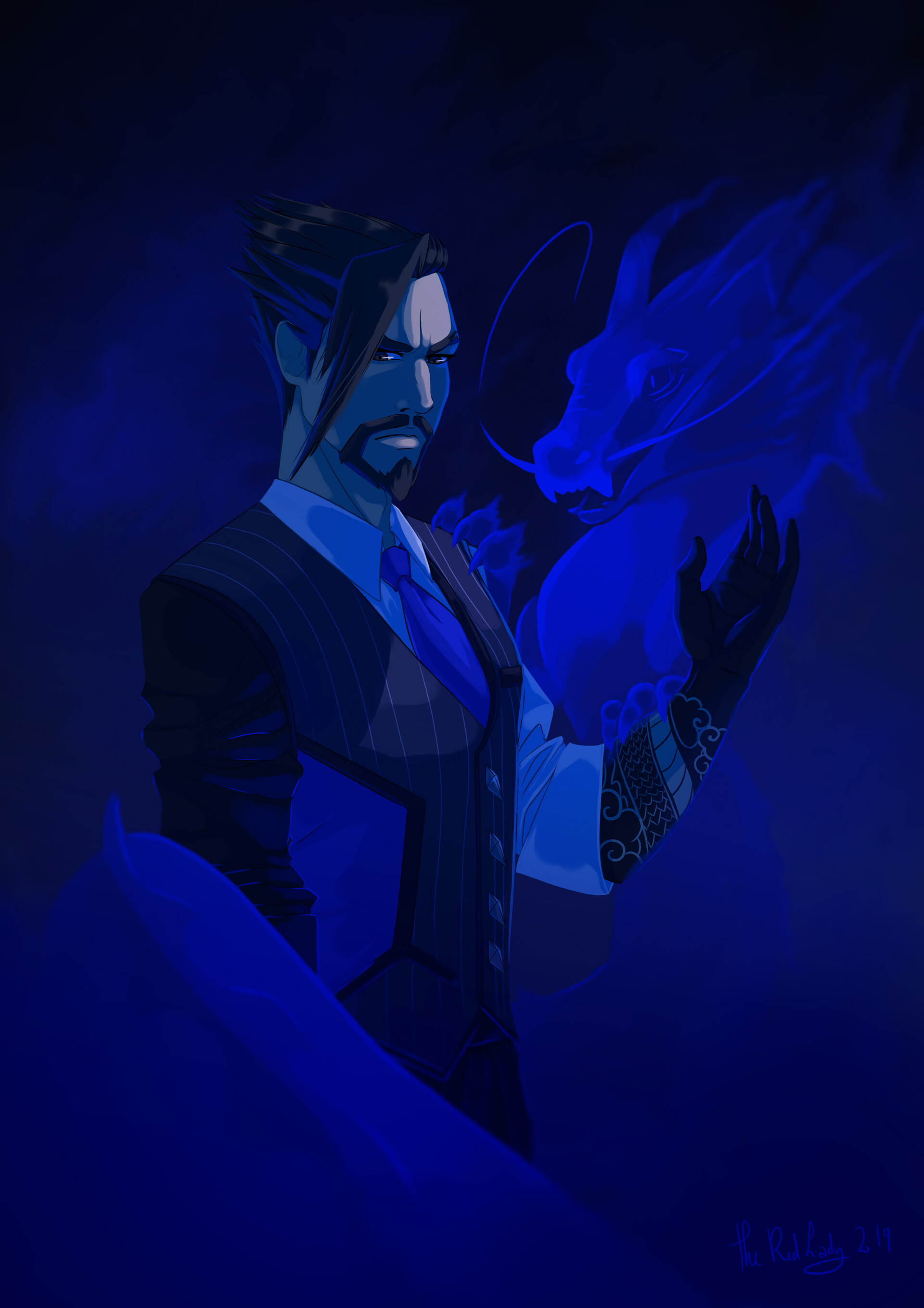 The Red Lady - COMMISSION - Hanzo