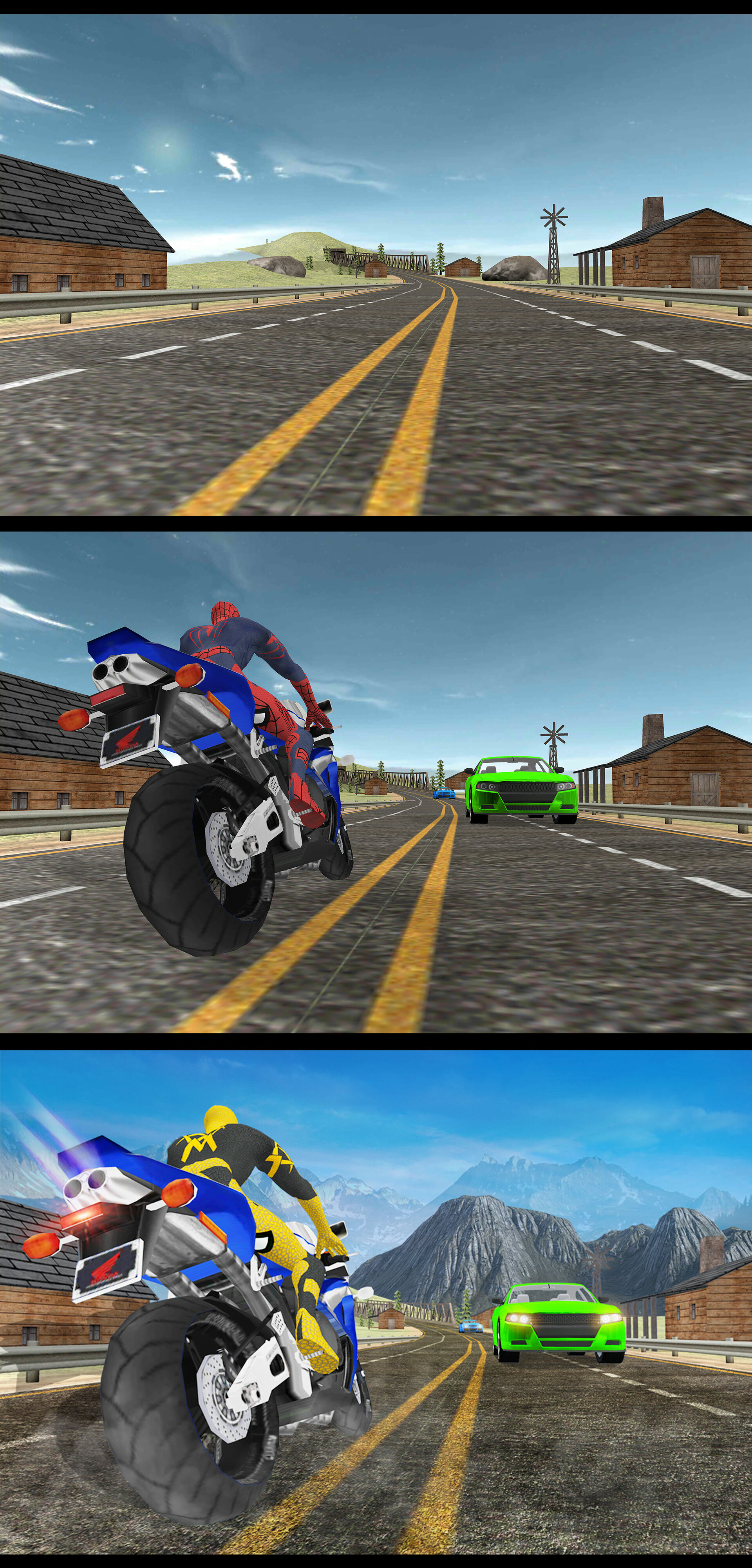 ArtStation - Superhero Bike Race Screen Shots