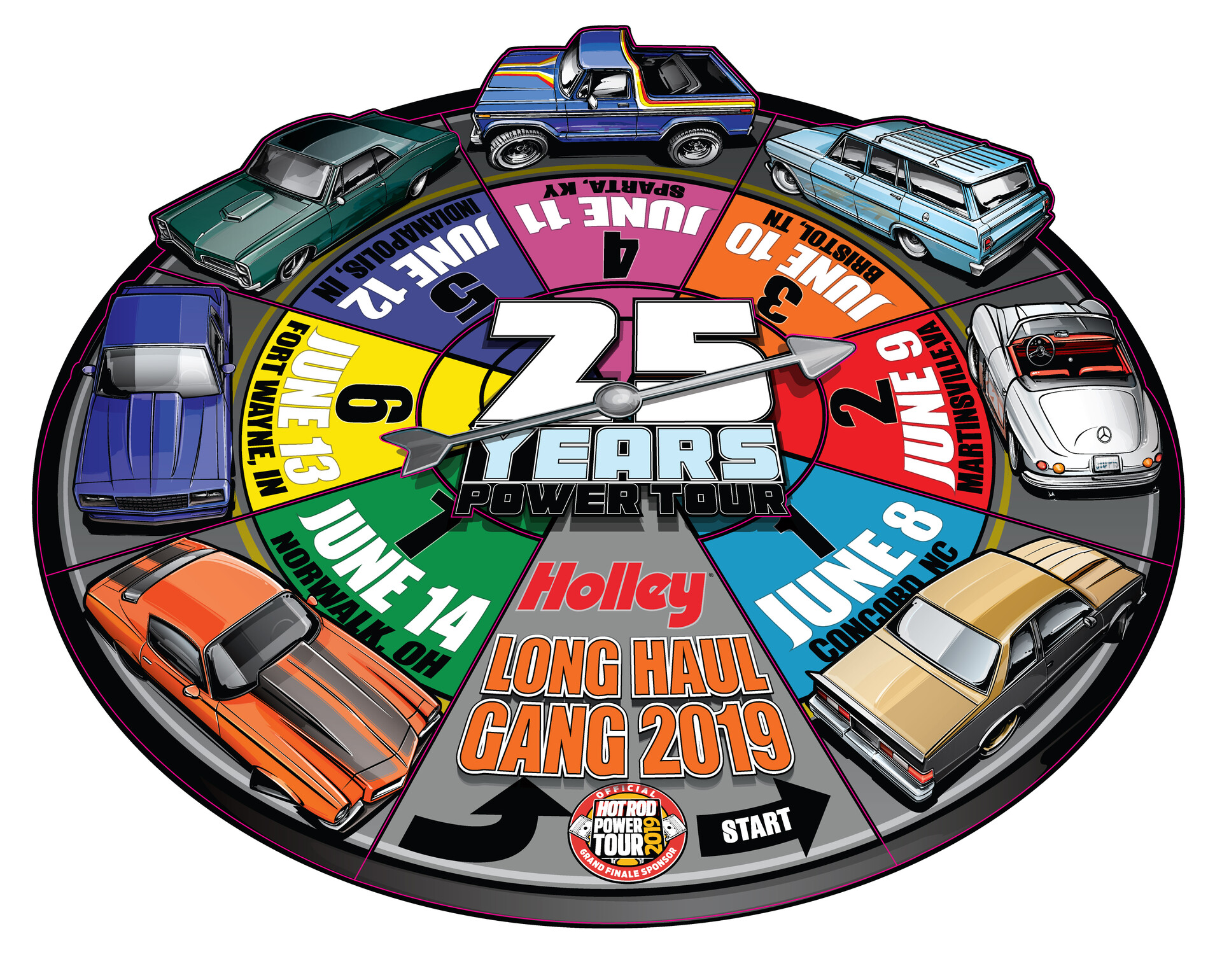 ArtStation - 2019 Hot Rod Power Tour Long Haul Gang Magnets