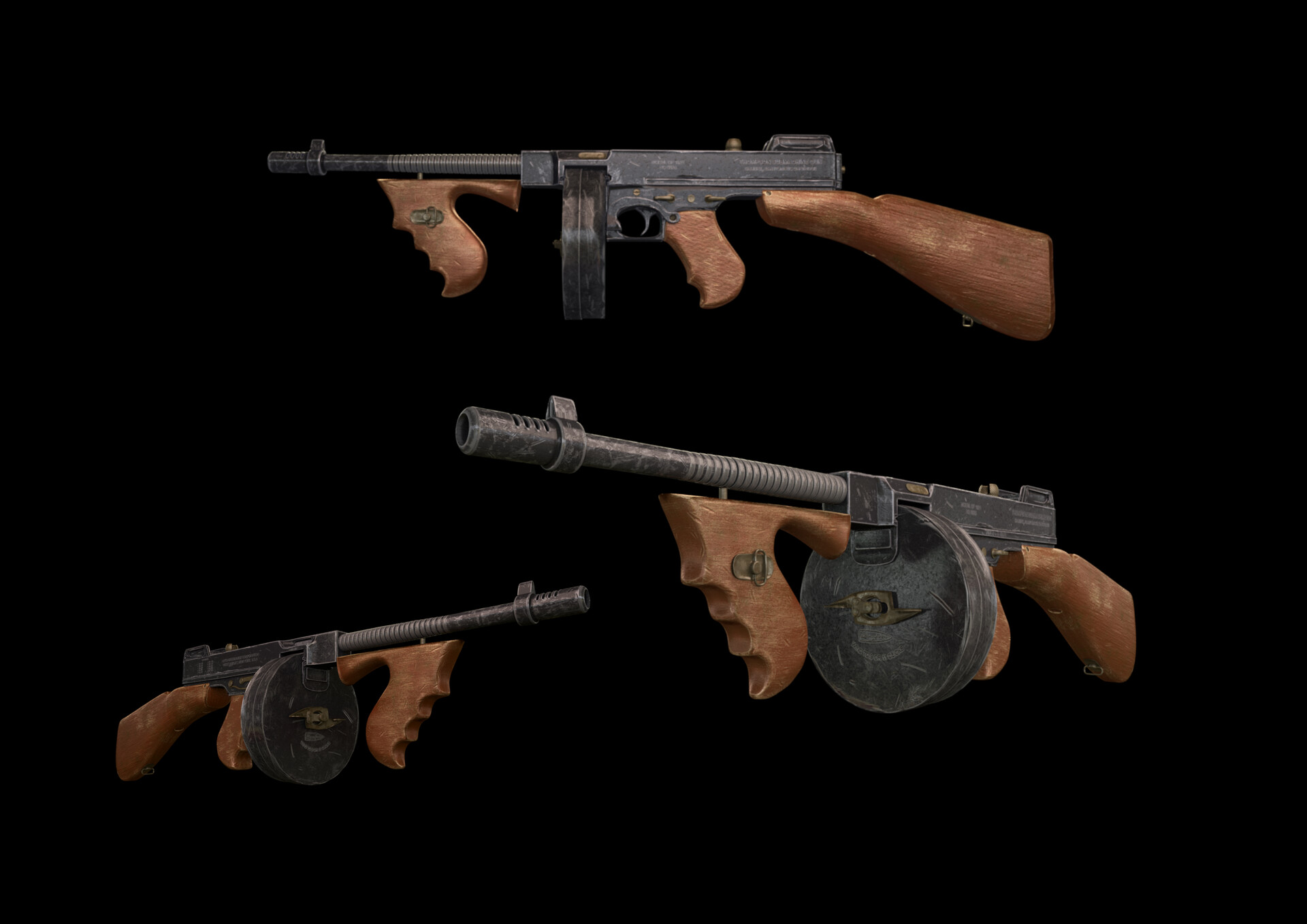 ArtStation - 3D Thompson machine gun