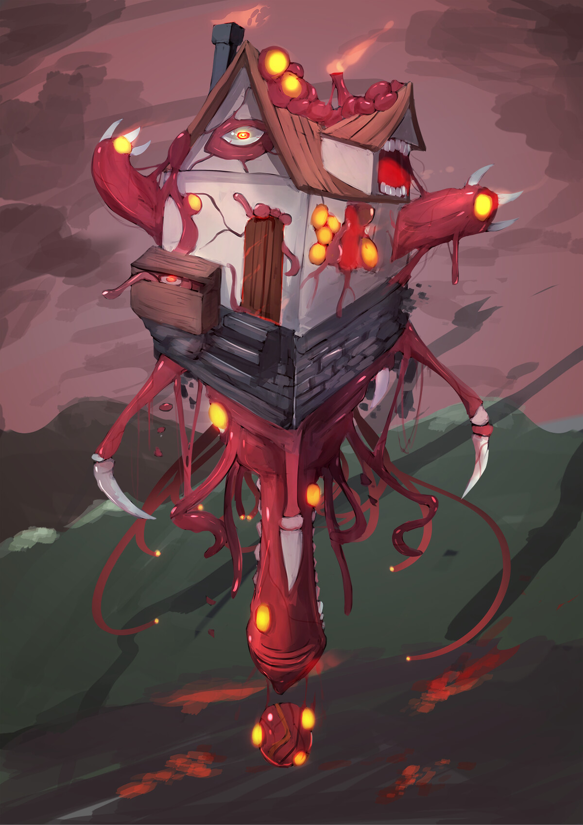 ArtStation - Monster House (Floating Bomber Type)