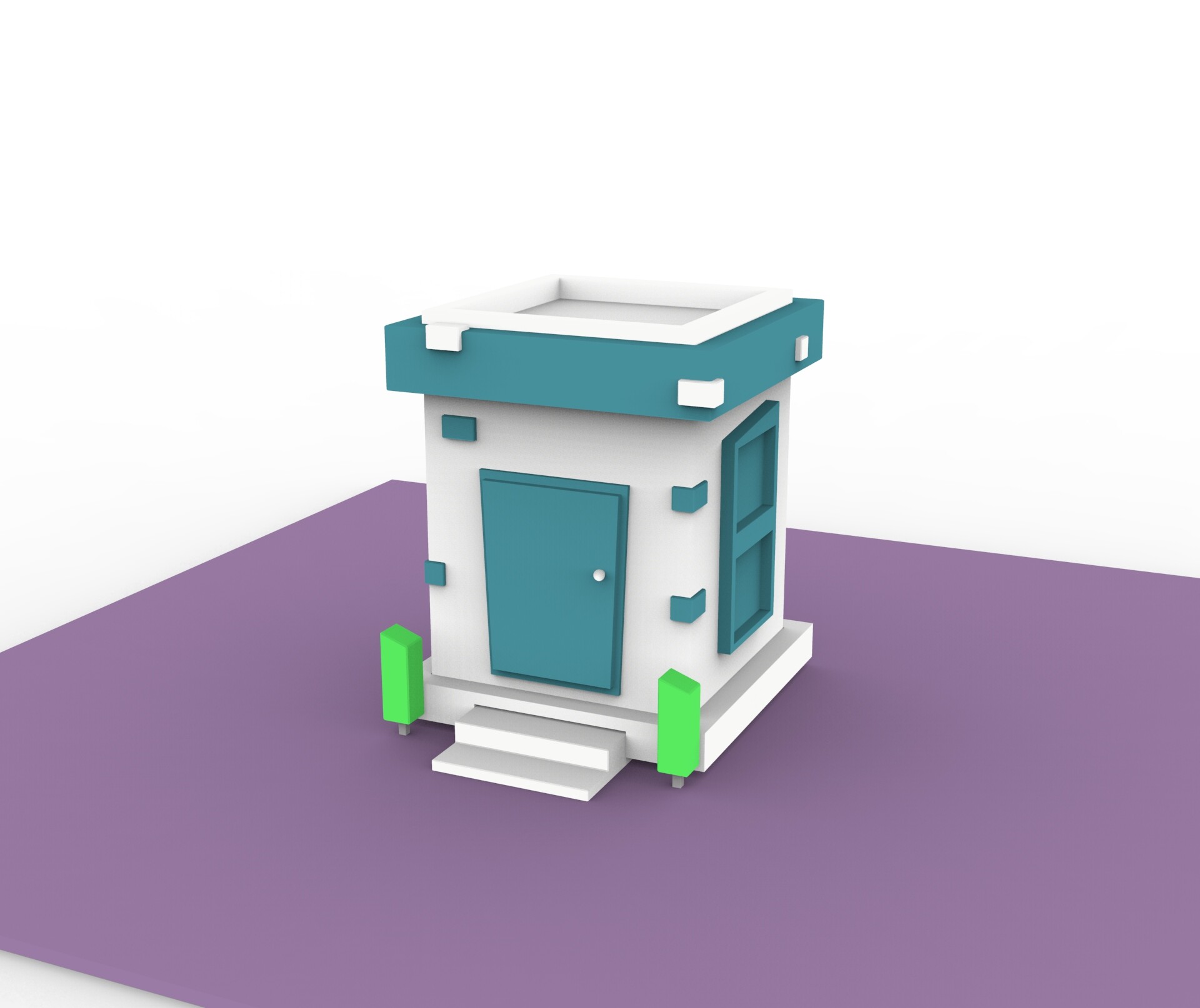 ArtStation - low poly house