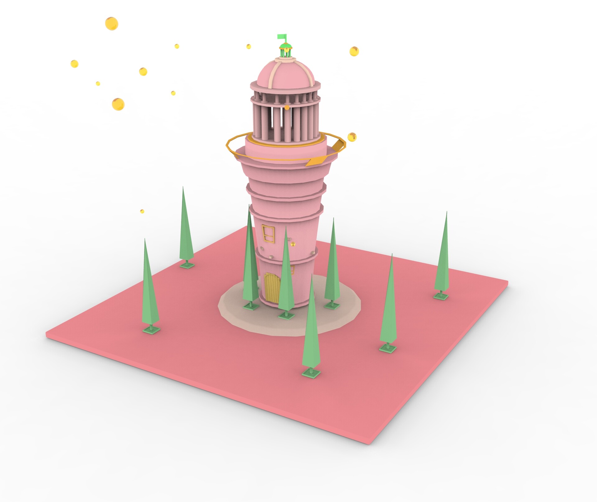 ArtStation - low poly light house