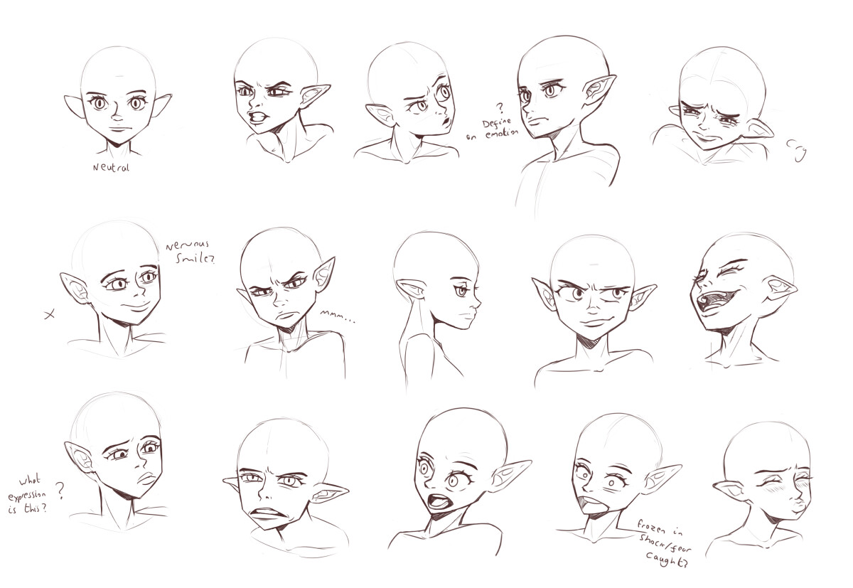 Horrified Expression Drawing