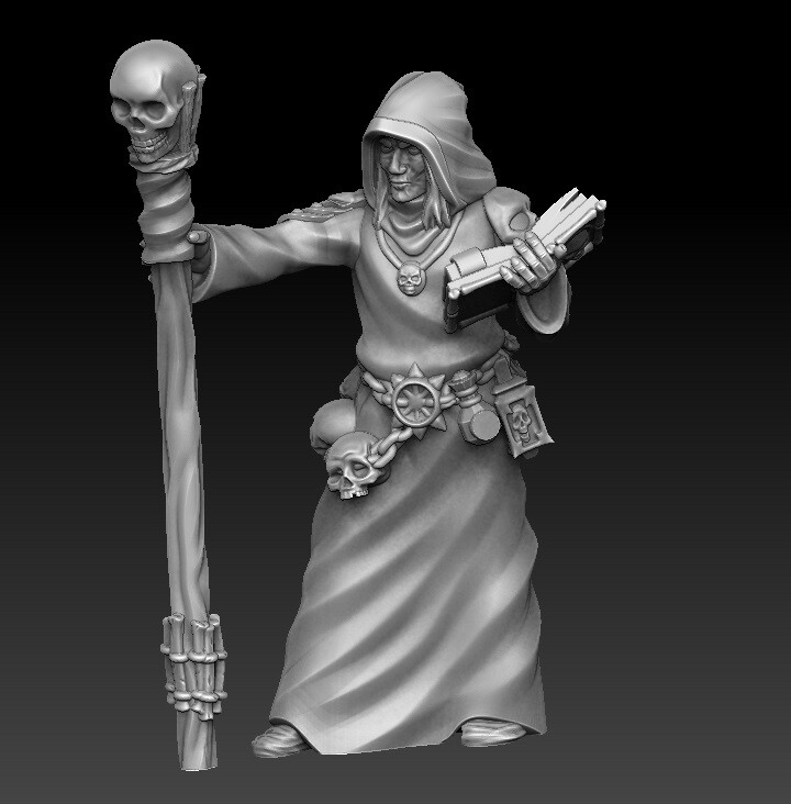ArtStation - Necromancer 3d tabletop miniature