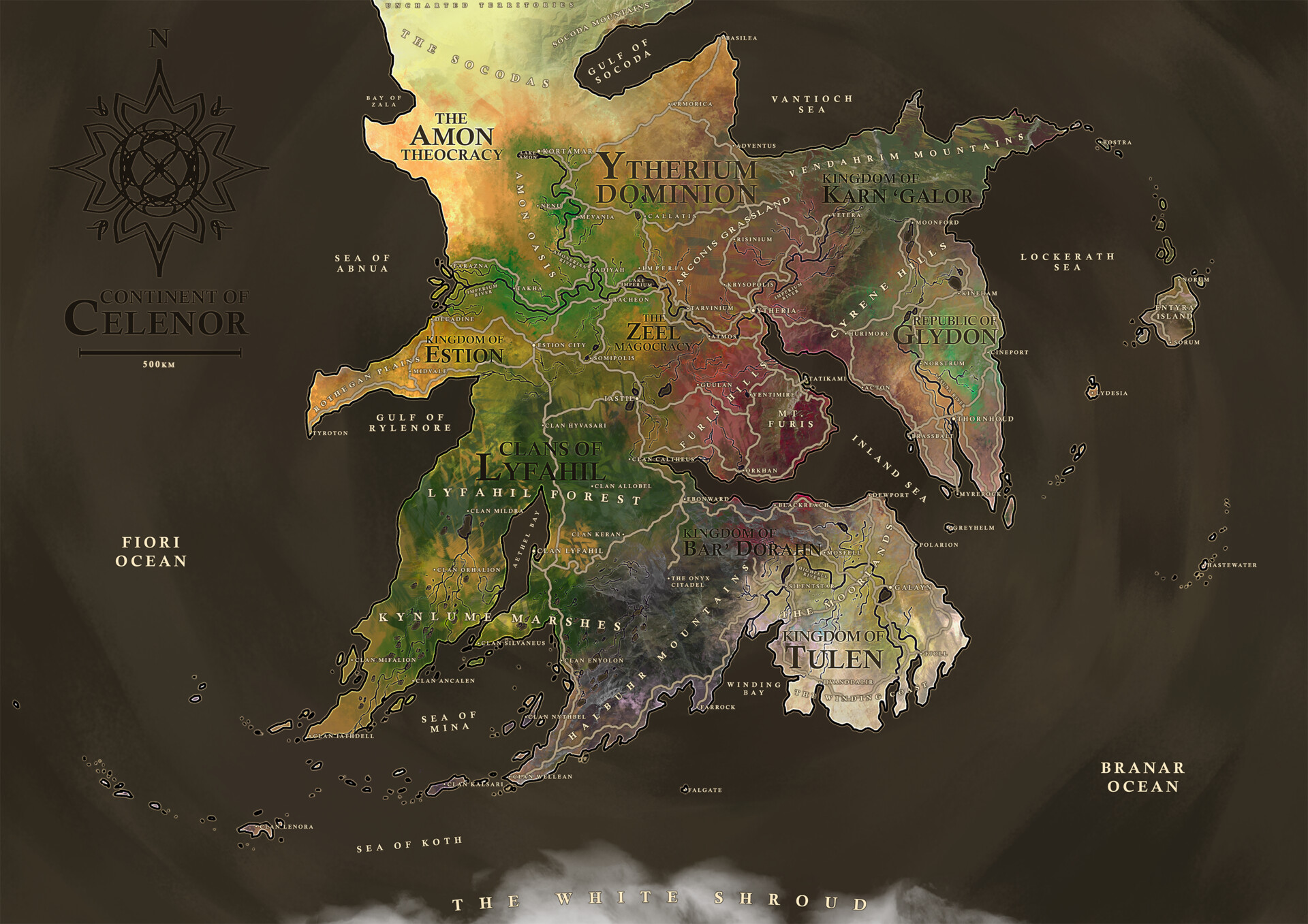 ArtStation - The World of Falmara - Map of Celenor