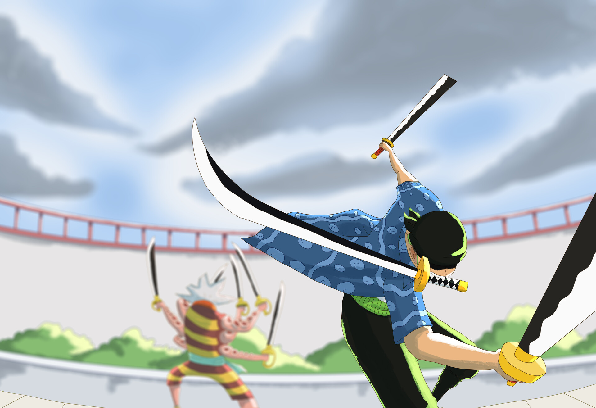 ArtStation - Zoro vs Hachi