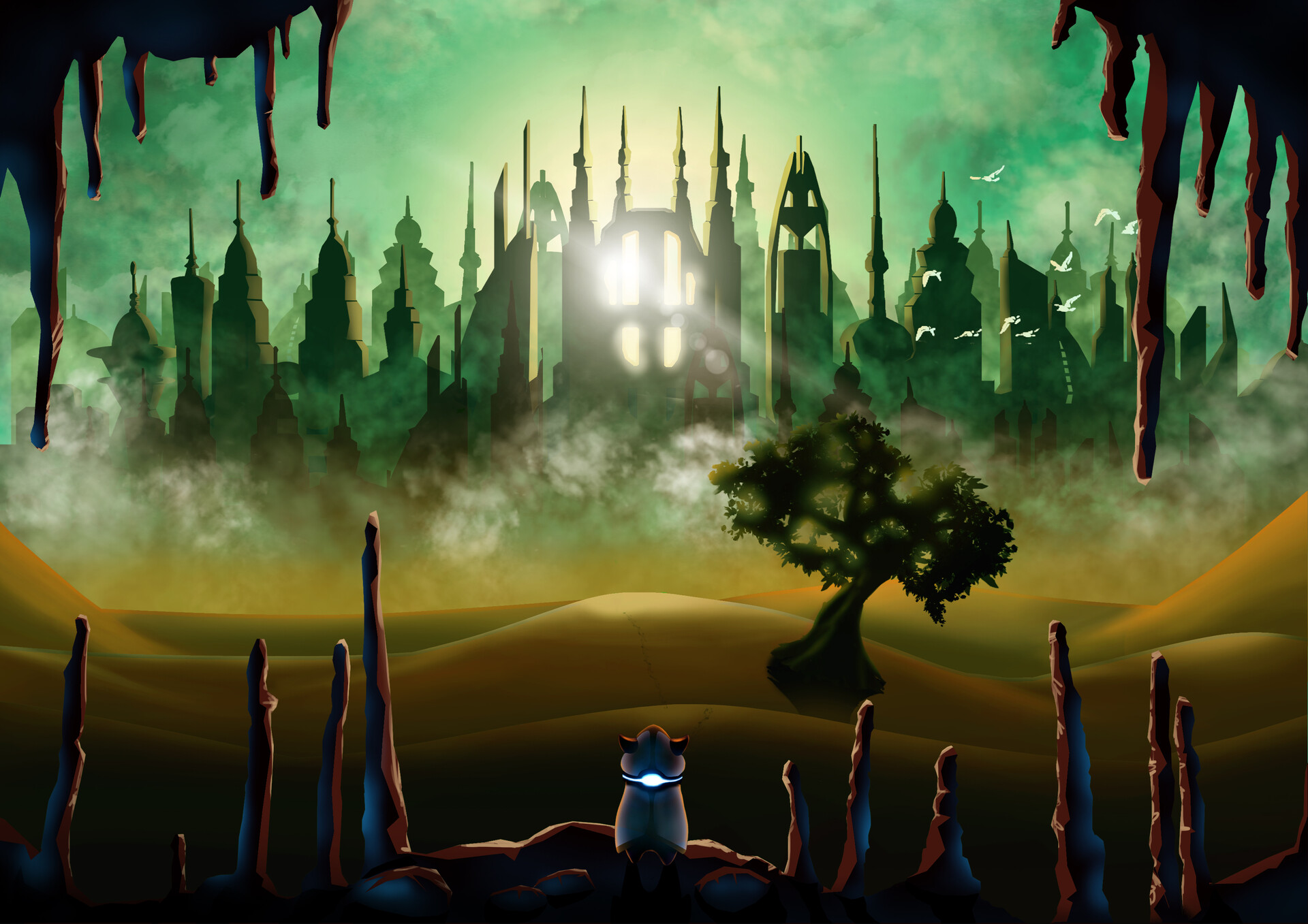 ArtStation - concept art "control" Utopian World