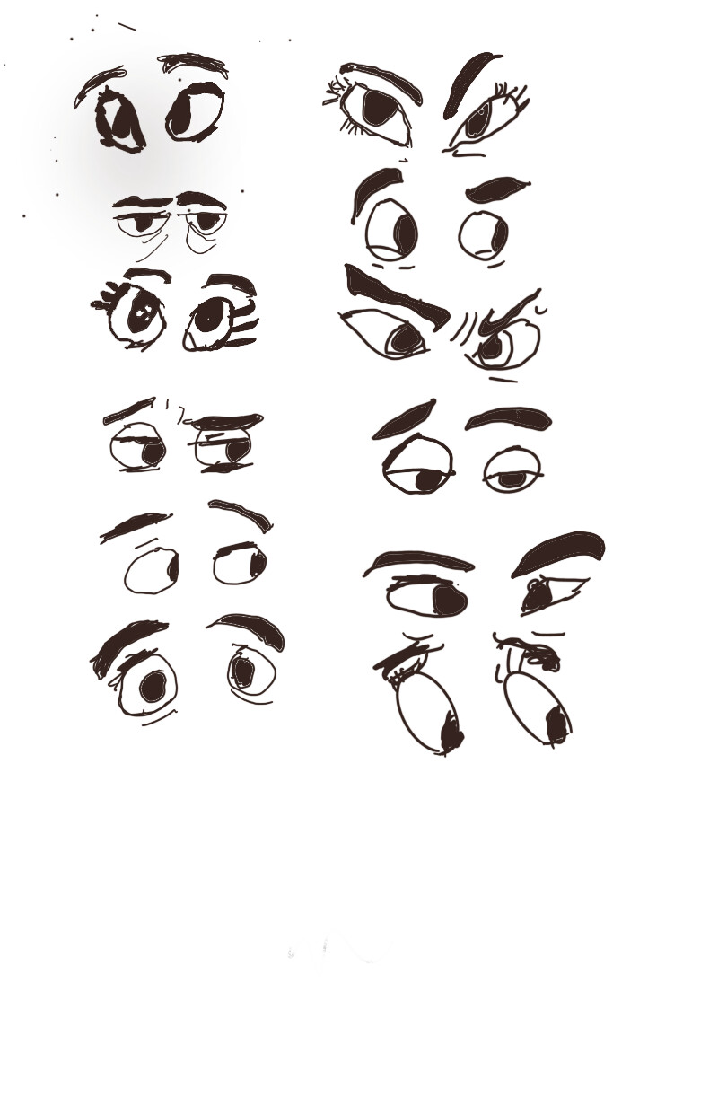 ArtStation - Eyes sketching practice