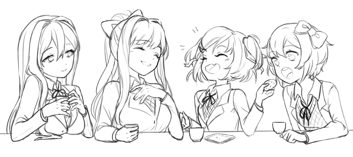 doki doki literature club coloring pages