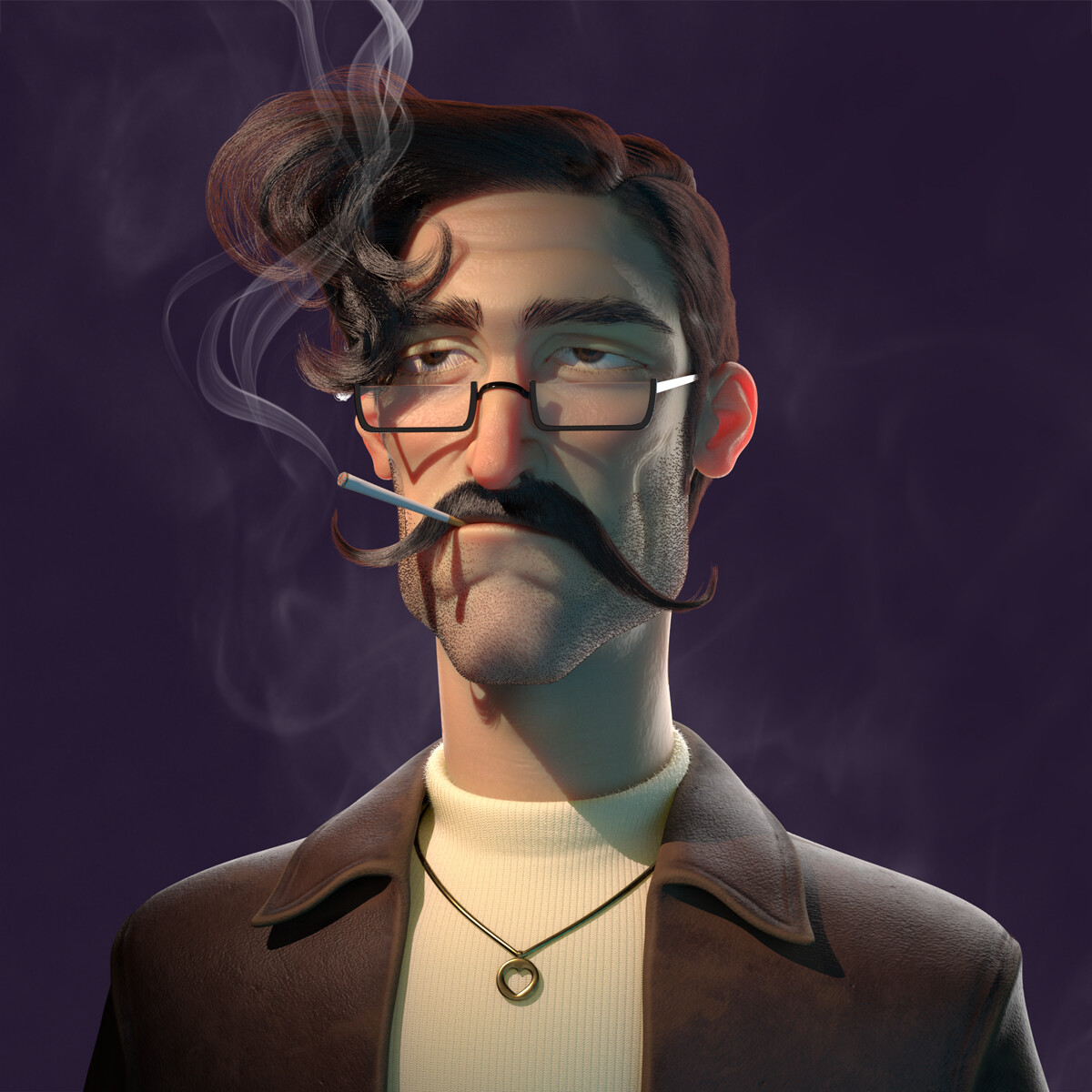 ArtStation - smoking guy
