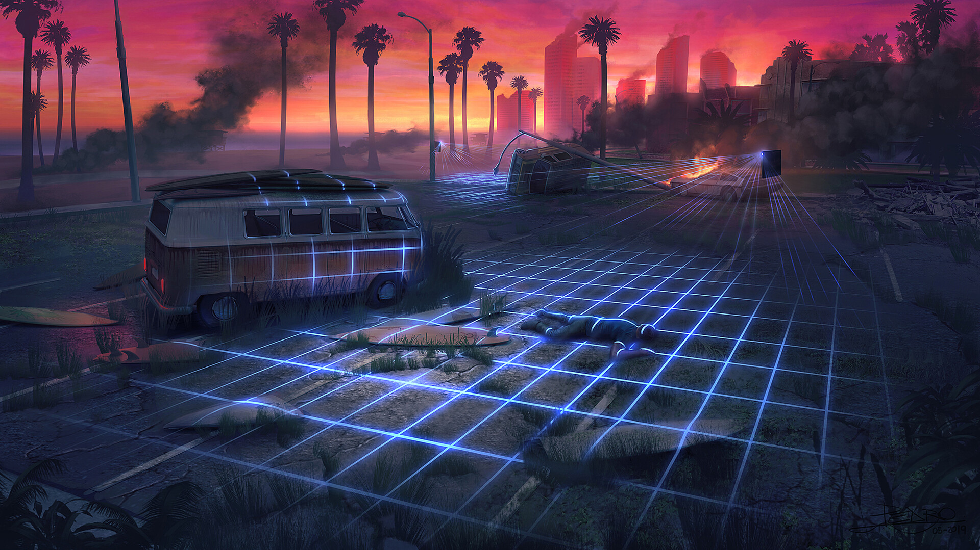 ArtStation - 80's Post Apocalyptic Miami