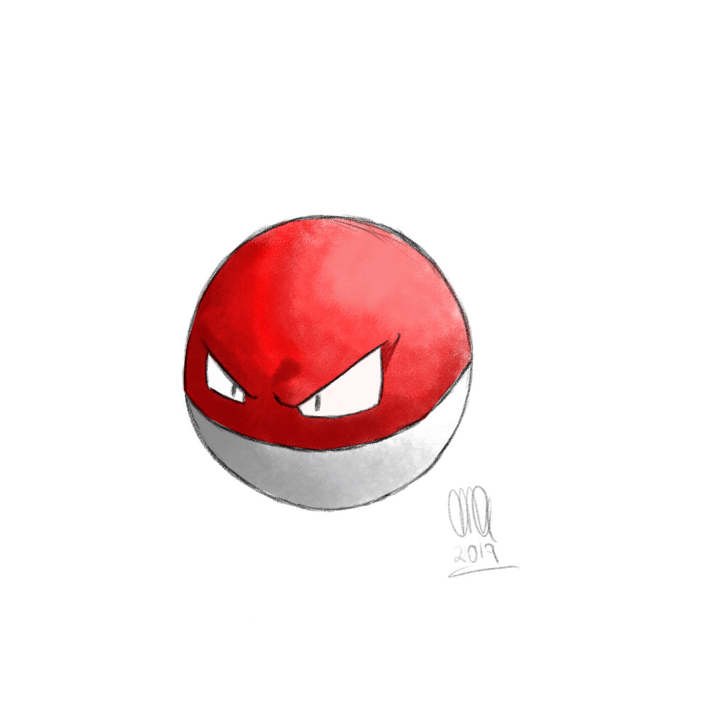 ArtStation - Voltorb digital art.