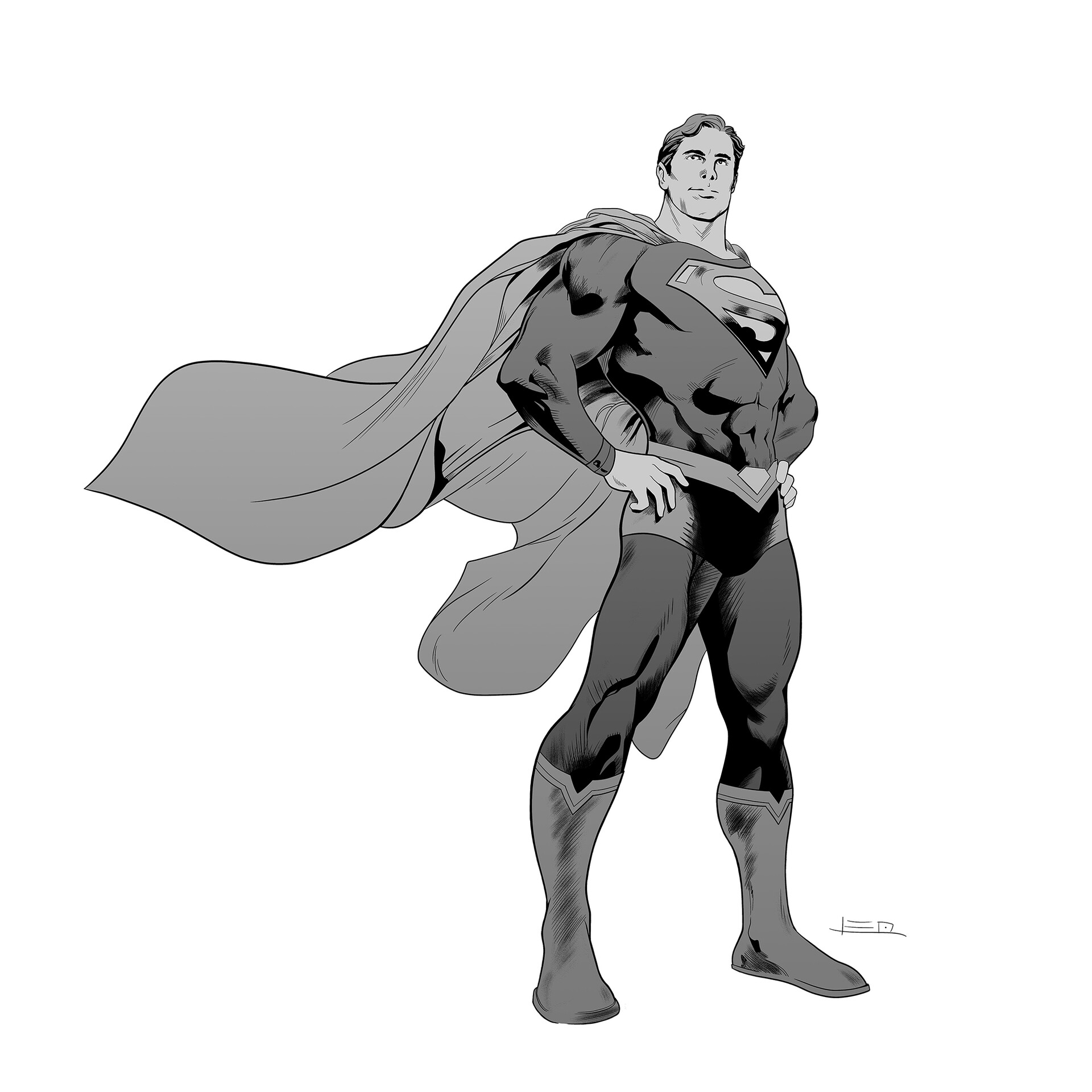 small superman drawing