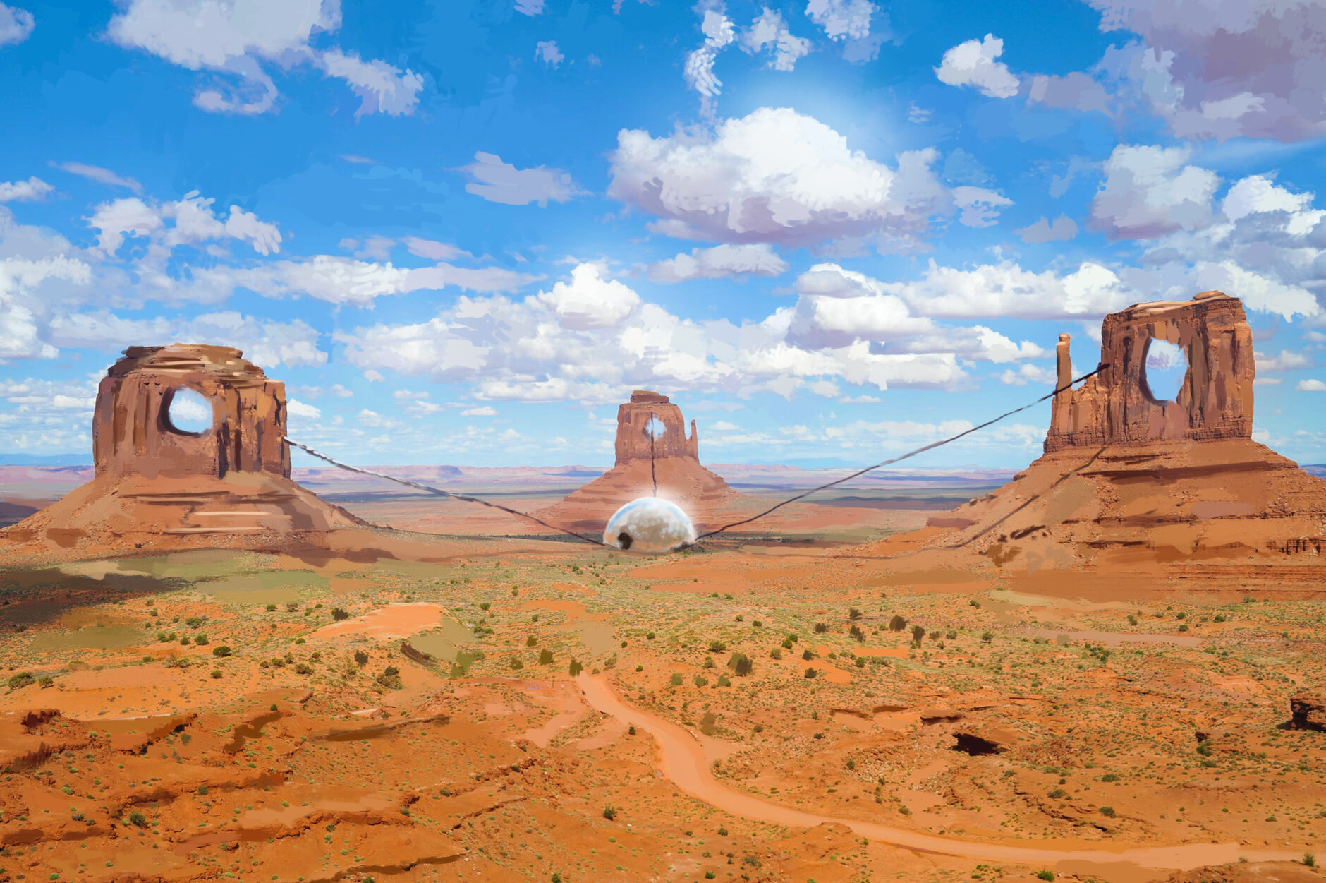 ArtStation - "Trinity" Desert Dome Environment Painting