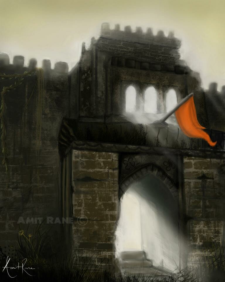 ArtStation - Concept Digital Painting - Panhala Fort Entrance.