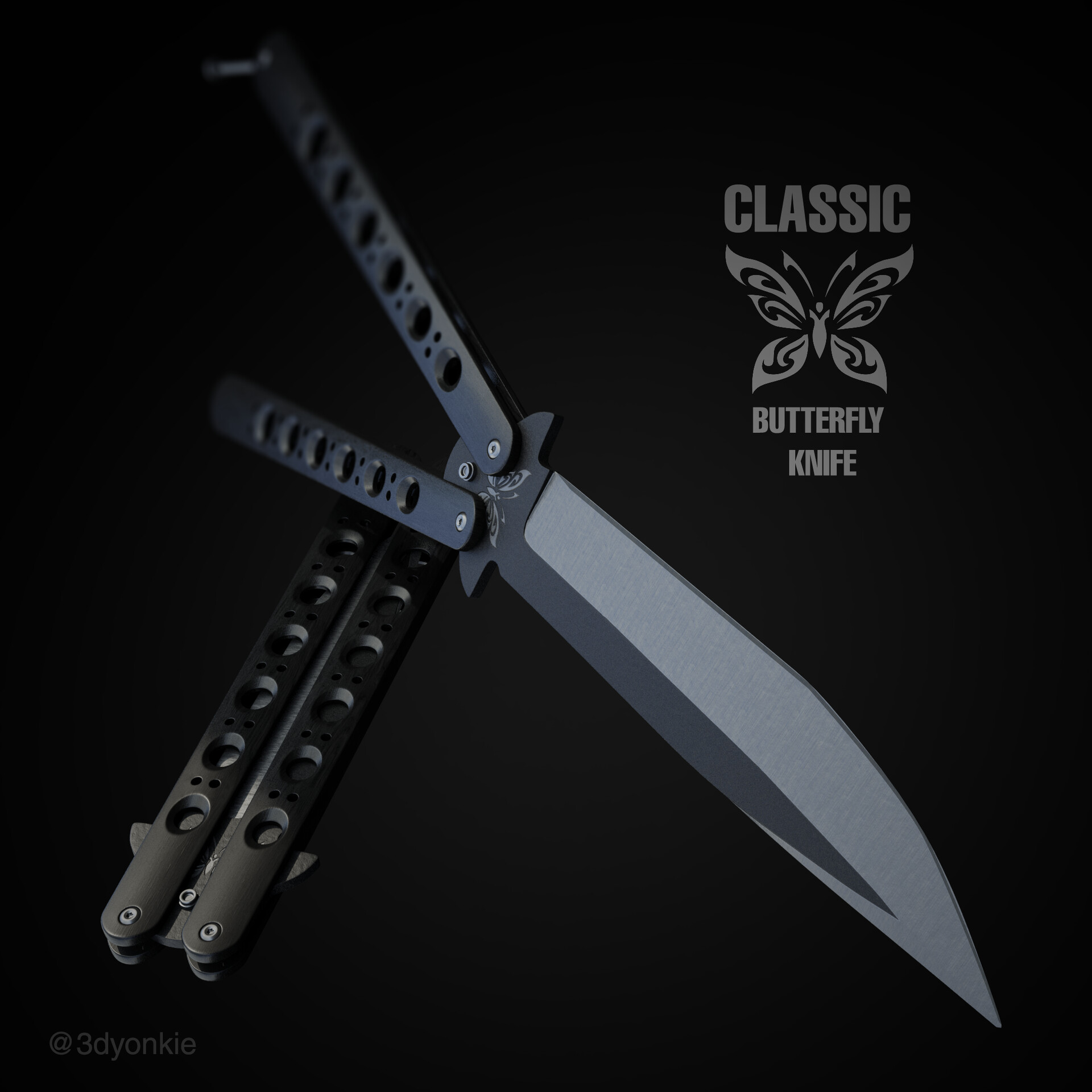 ArtStation - Butterfly knife