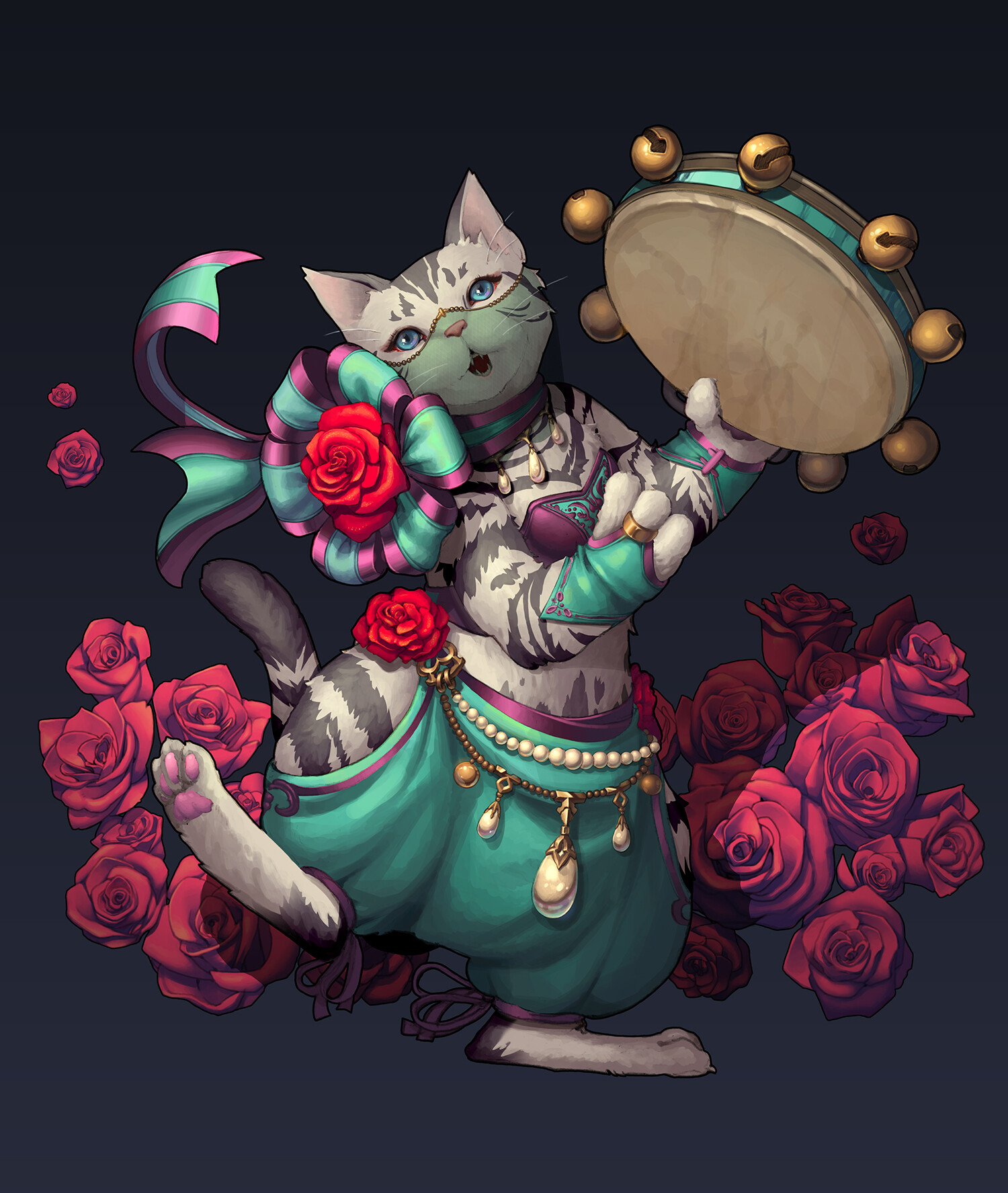 ArtStation - Dancing cat - Rosé