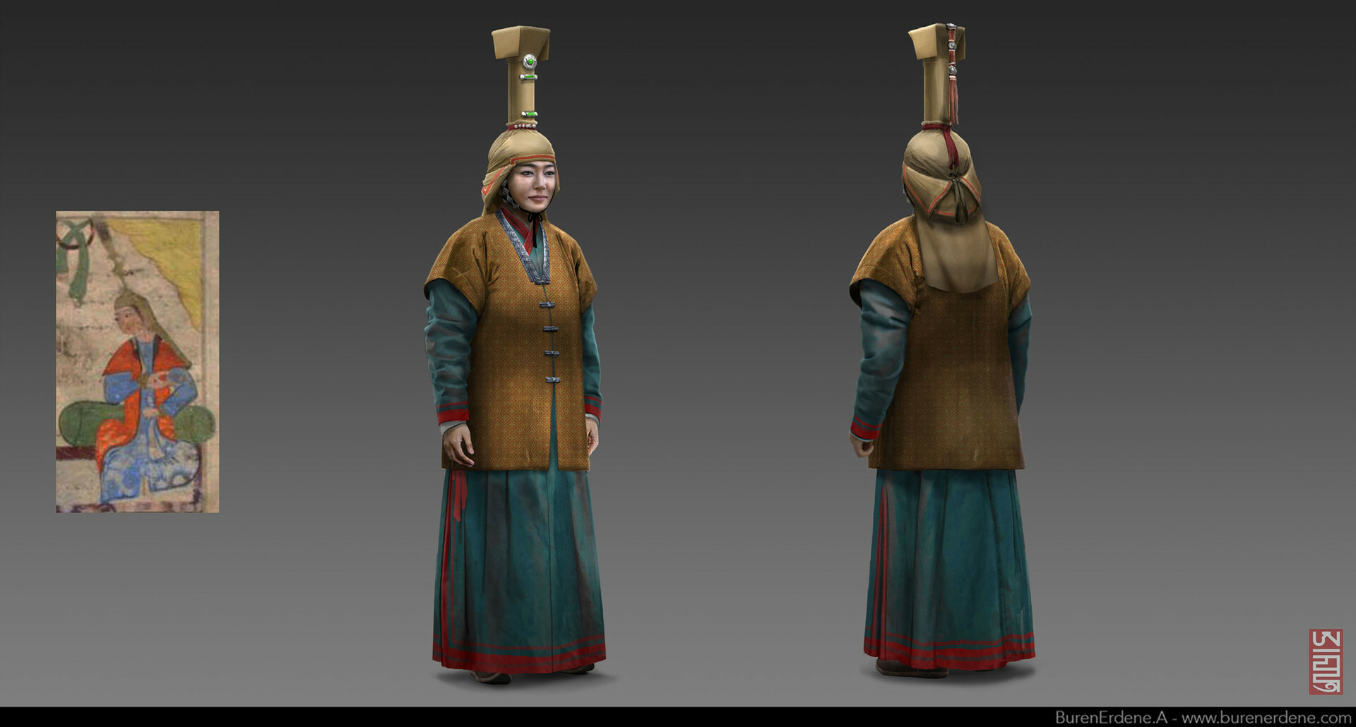 Buren A - ᠪᠦᠷᠢᠨ ᠡᠷᠳᠡᠨᠢ - Medieval Mongolian Women