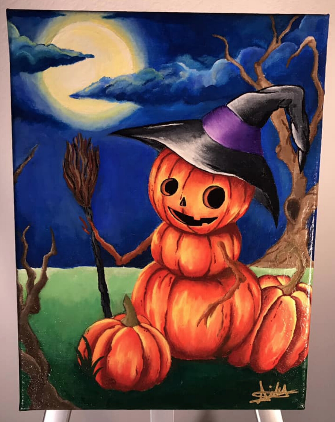 Aileen Ruiz - Pumpkin Acrylic painting - October class