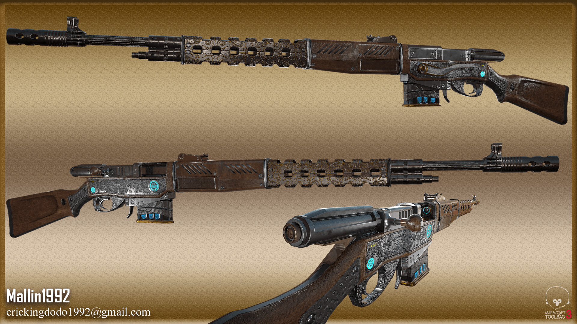 Malls Wang - Dieselpunk Self-Loading Rifle