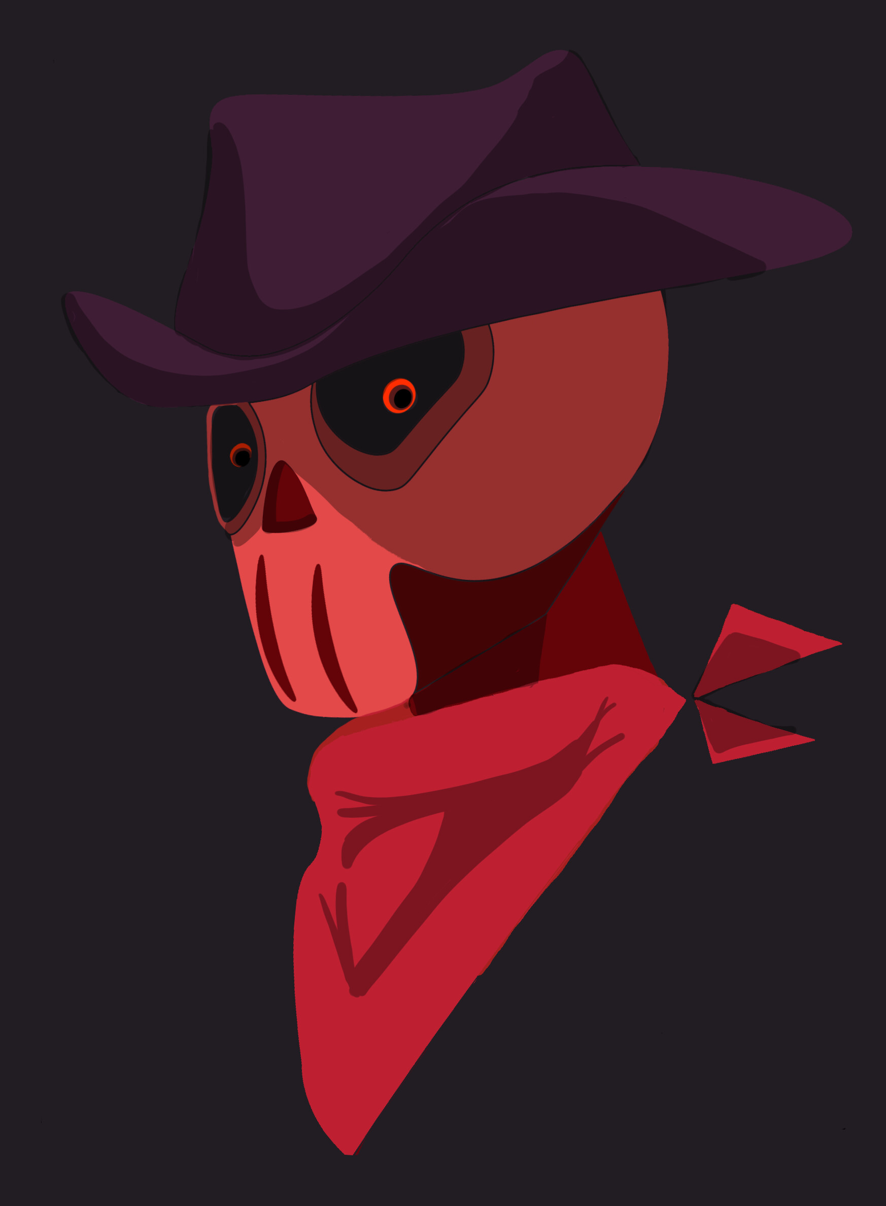 ArtStation - Red skull cowboy