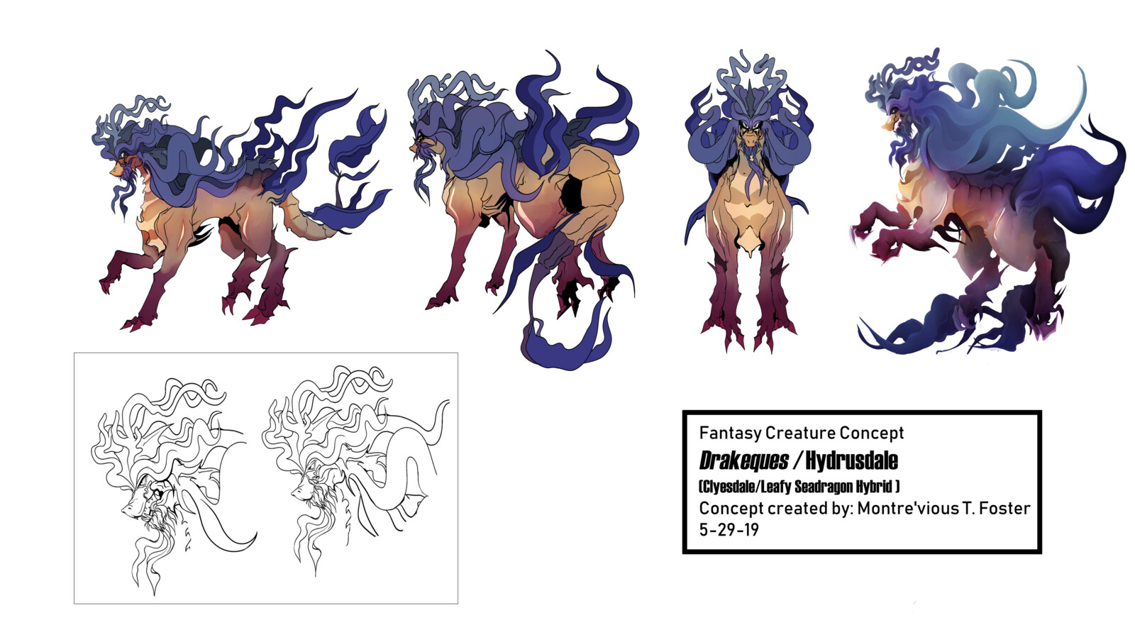 M F - Fantasy Creature Concept: Hydrusdale Longma